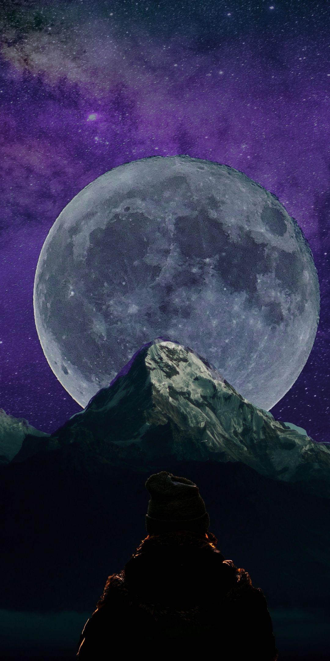 Cool Moon and Mountains Wallpapers - Top Free Cool Moon and Mountains ...