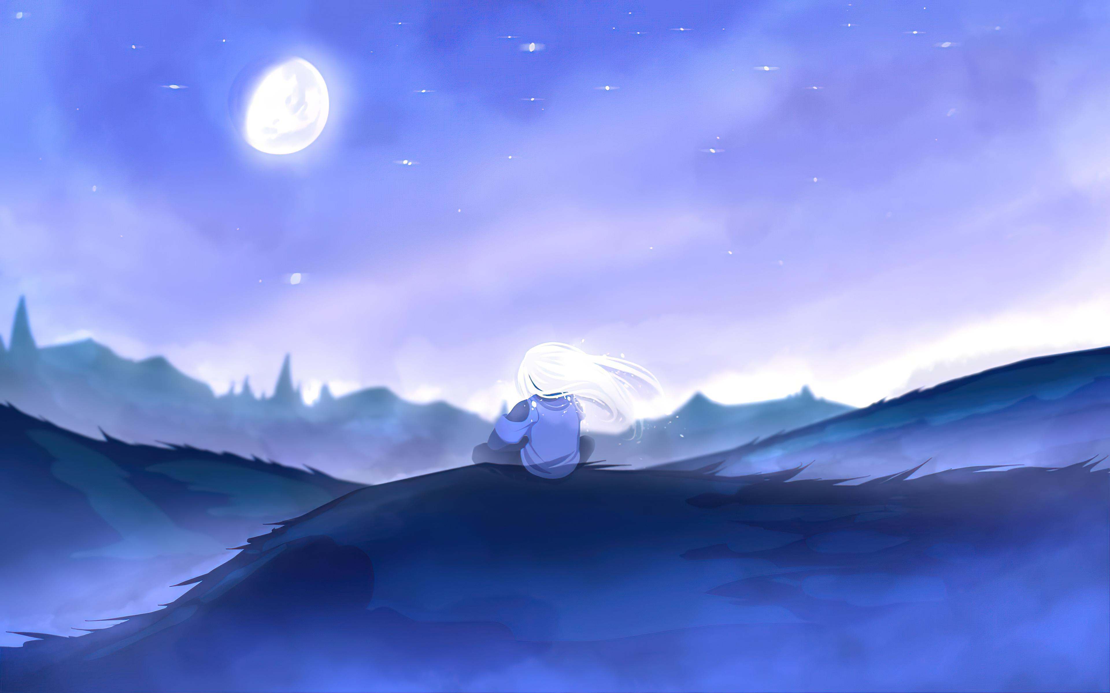 Blue Moonlight Wallpapers - Top Free Blue Moonlight Backgrounds ...