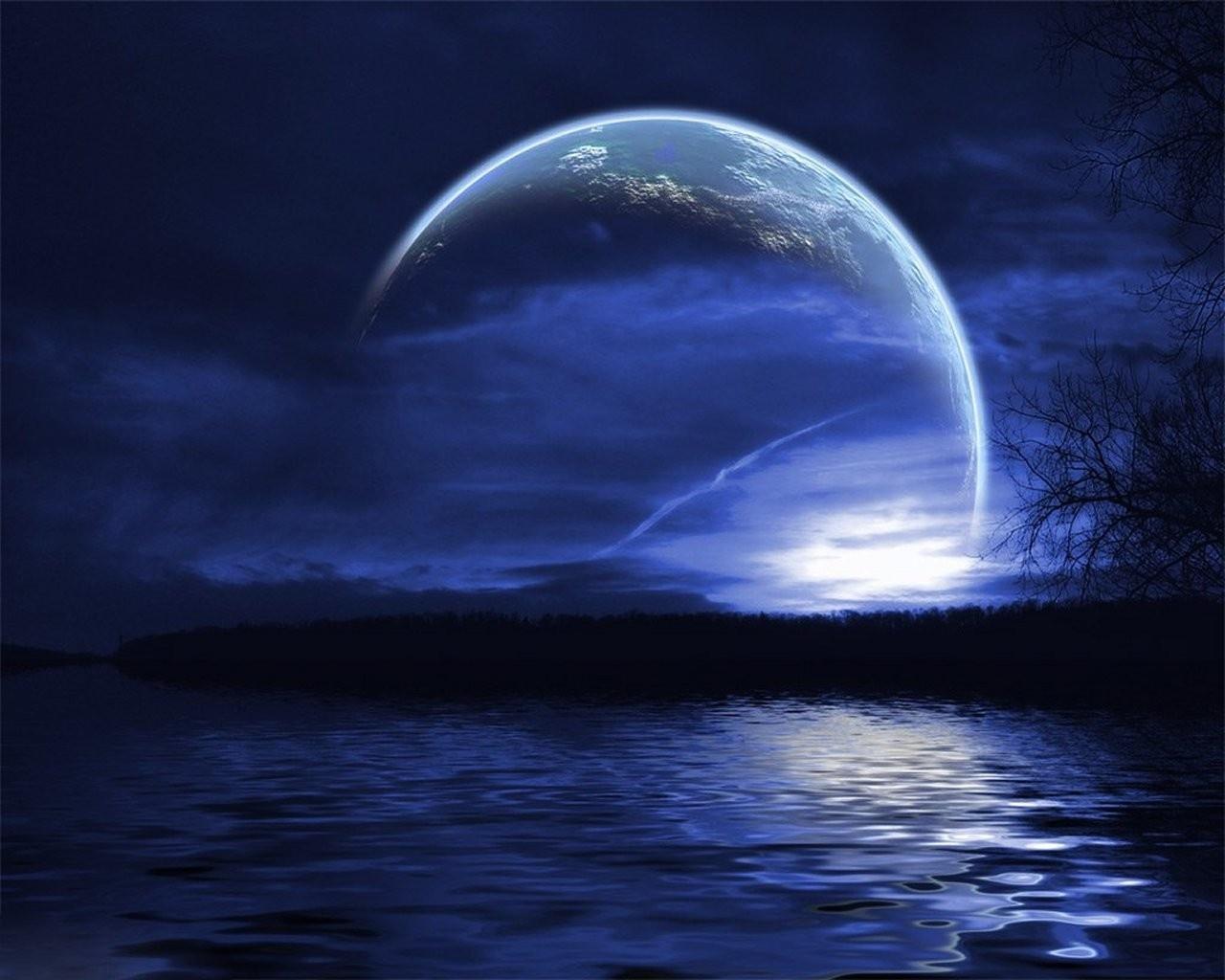 Blue Moonlight Wallpapers - Top Free Blue Moonlight Backgrounds ...