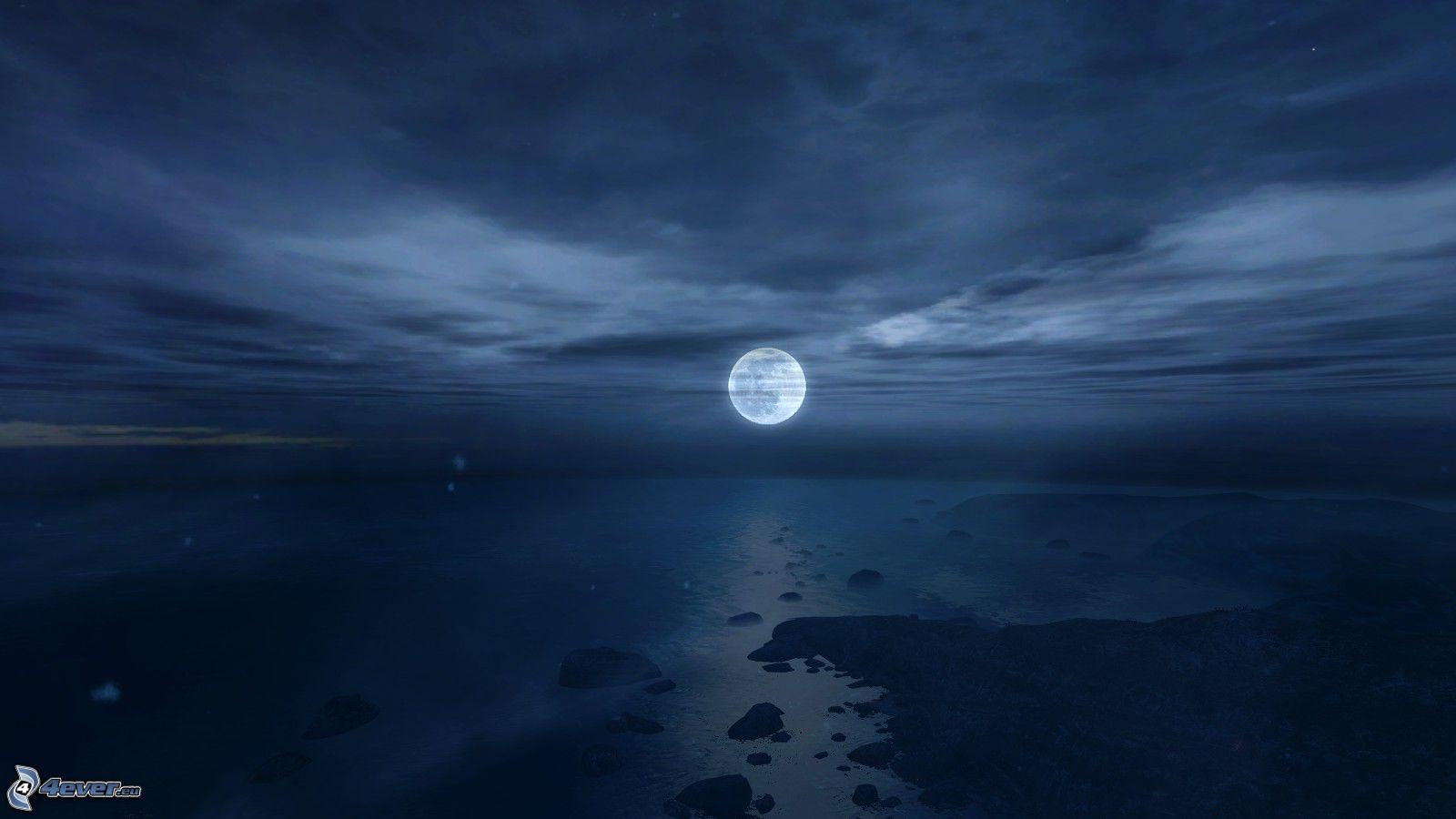 Sea Moon Wallpapers - Top Free Sea Moon Backgrounds - WallpaperAccess