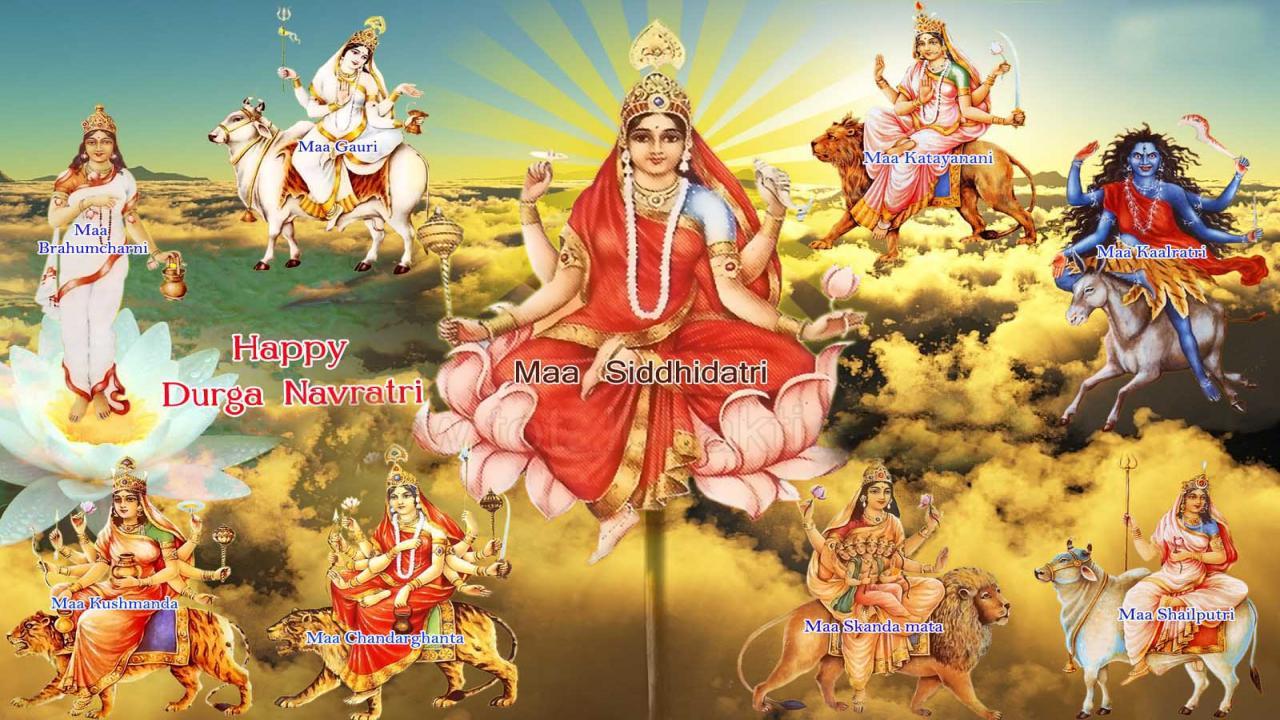 Nav Durga Wallpapers - Top Free Nav Durga Backgrounds - WallpaperAccess