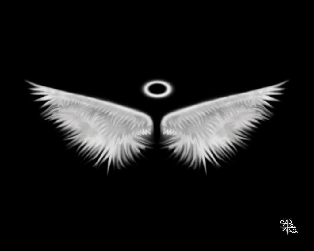 Black and White Angel Wallpapers - Top Free Black and White Angel ...