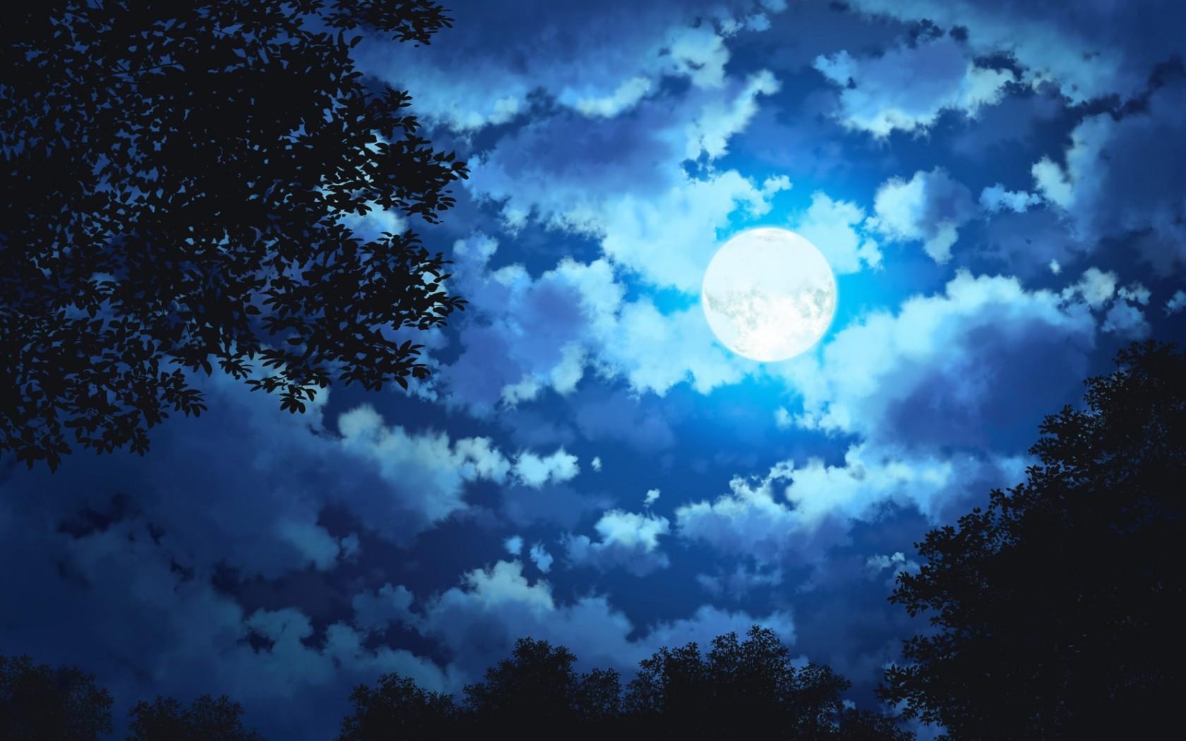 Anime Night Sky Moon Wallpapers - Top Free Anime Night Sky Moon ...