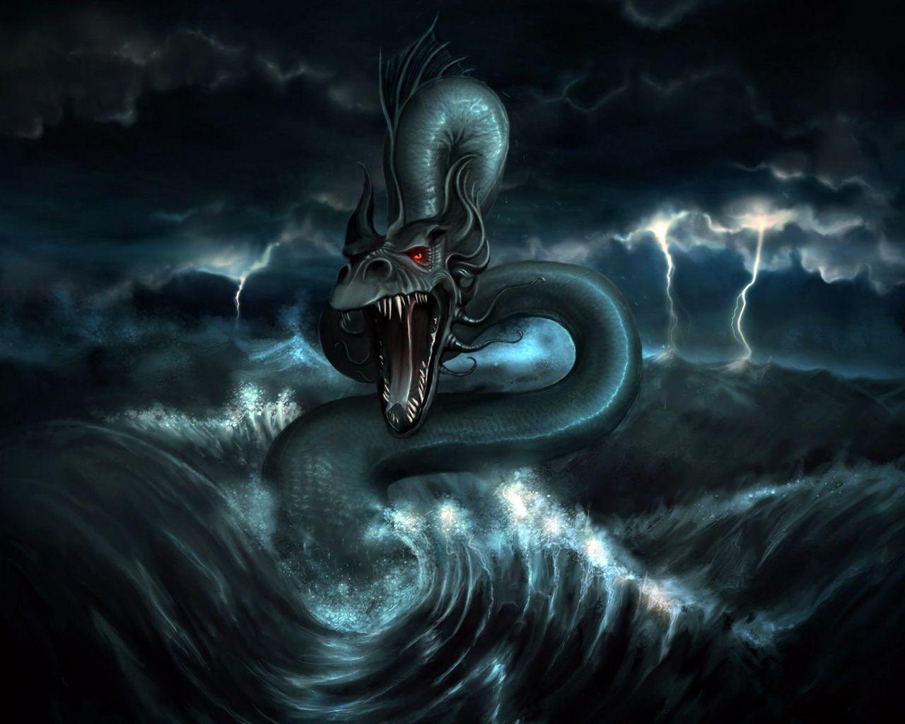 Sea Serpent Wallpapers - Top Free Sea Serpent Backgrounds - WallpaperAccess