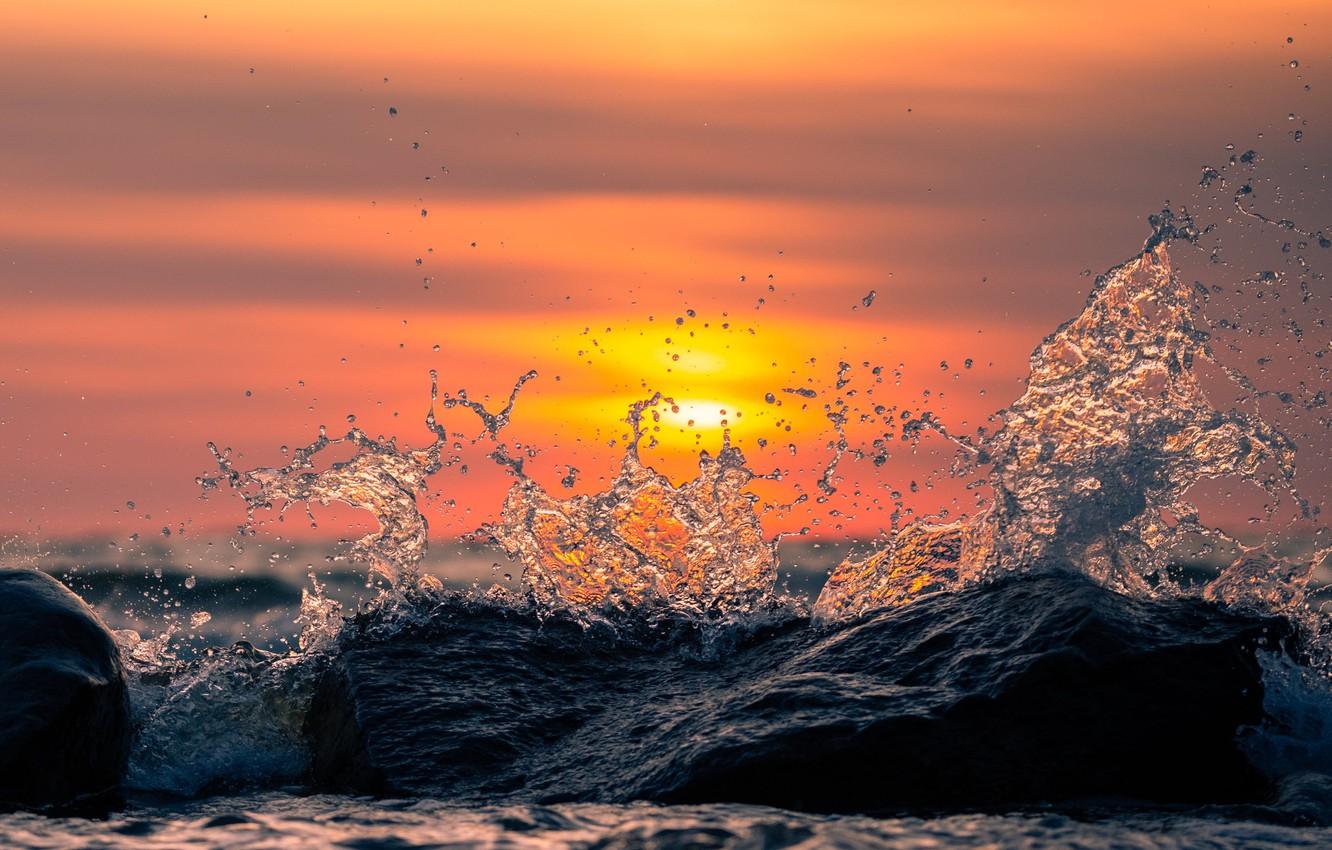 Ocean Wave Sunset Desktop Wallpapers - Top Free Ocean Wave Sunset ...