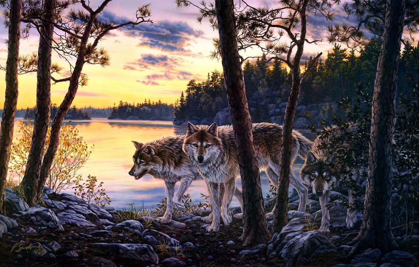 Wolves Painting Wallpapers - Top Free Wolves Painting Backgrounds ...