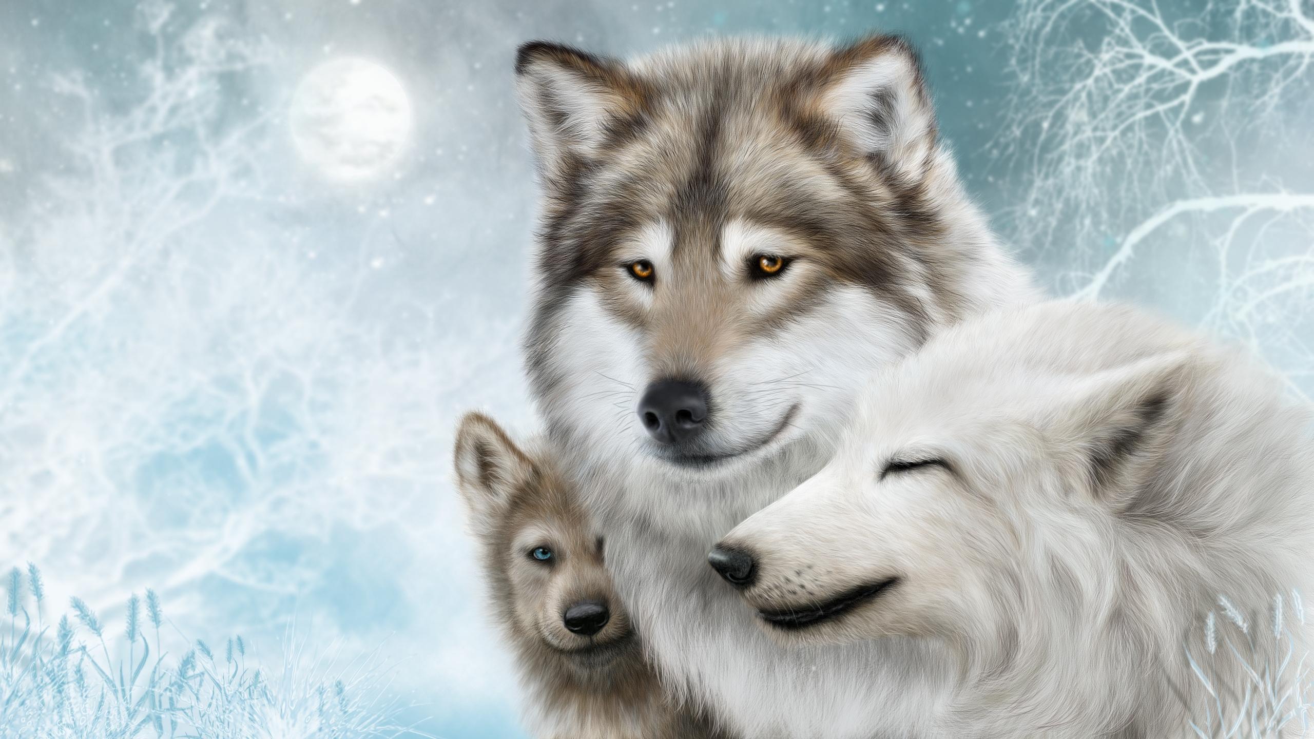 Wolves Painting Wallpapers - Top Free Wolves Painting Backgrounds ...