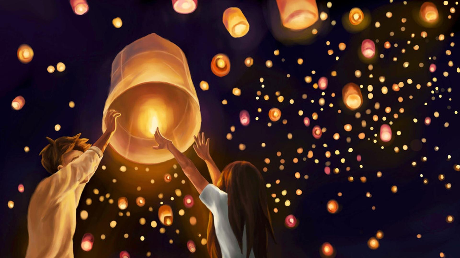 Flying Lantern Wallpapers - Top Free Flying Lantern Backgrounds - WallpaperAccess