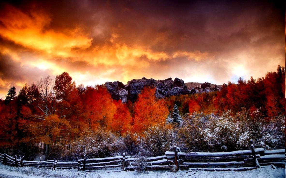 Autumn Snow Wallpapers - Top Free Autumn Snow Backgrounds - WallpaperAccess