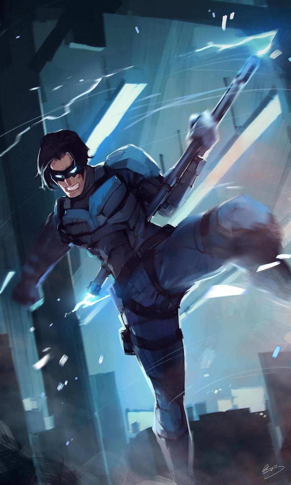 Nightwing Art Wallpapers - Top Free Nightwing Art Backgrounds ...
