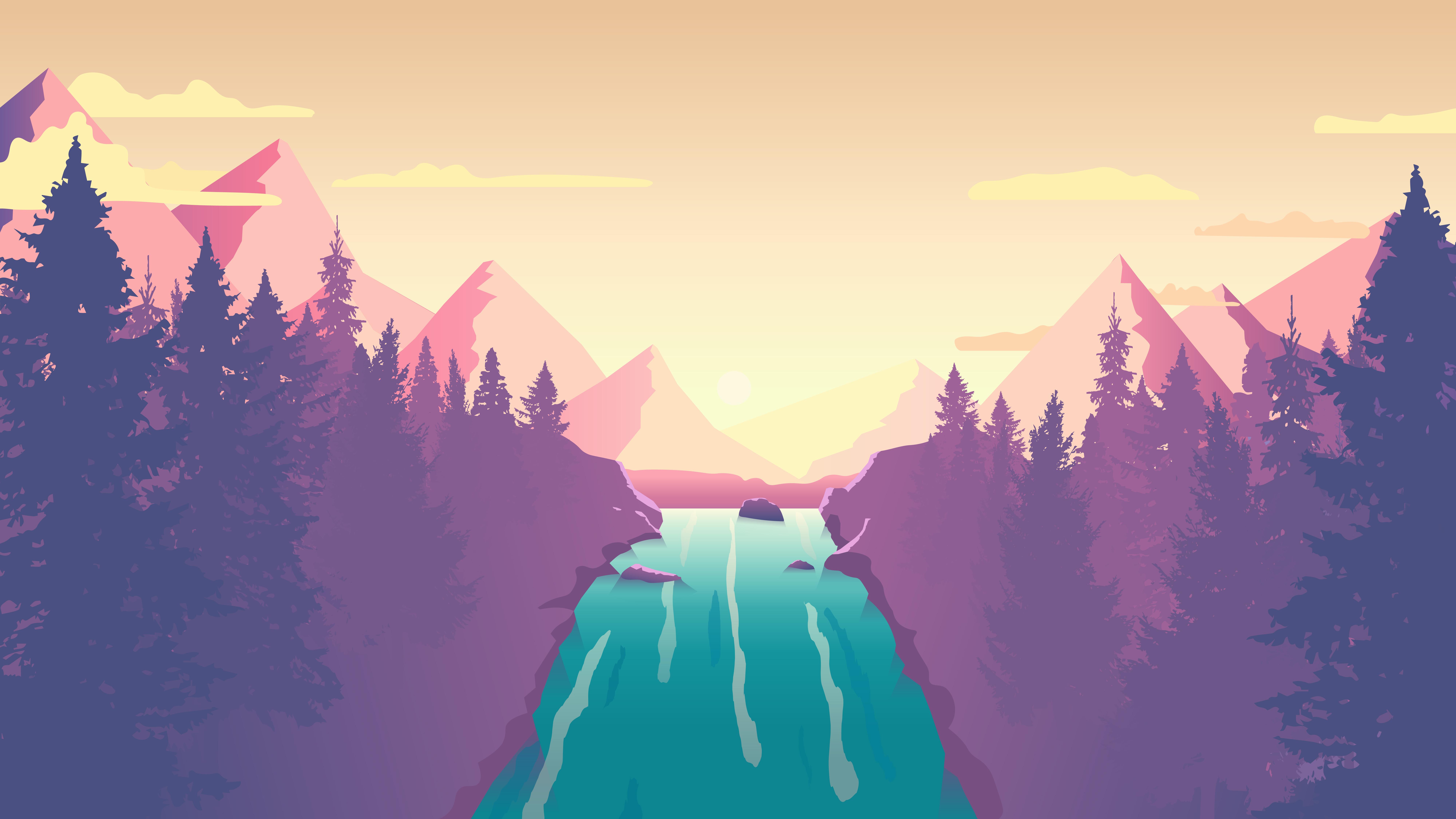 Minimalist Waterfall Wallpapers - Top Free Minimalist Waterfall ...