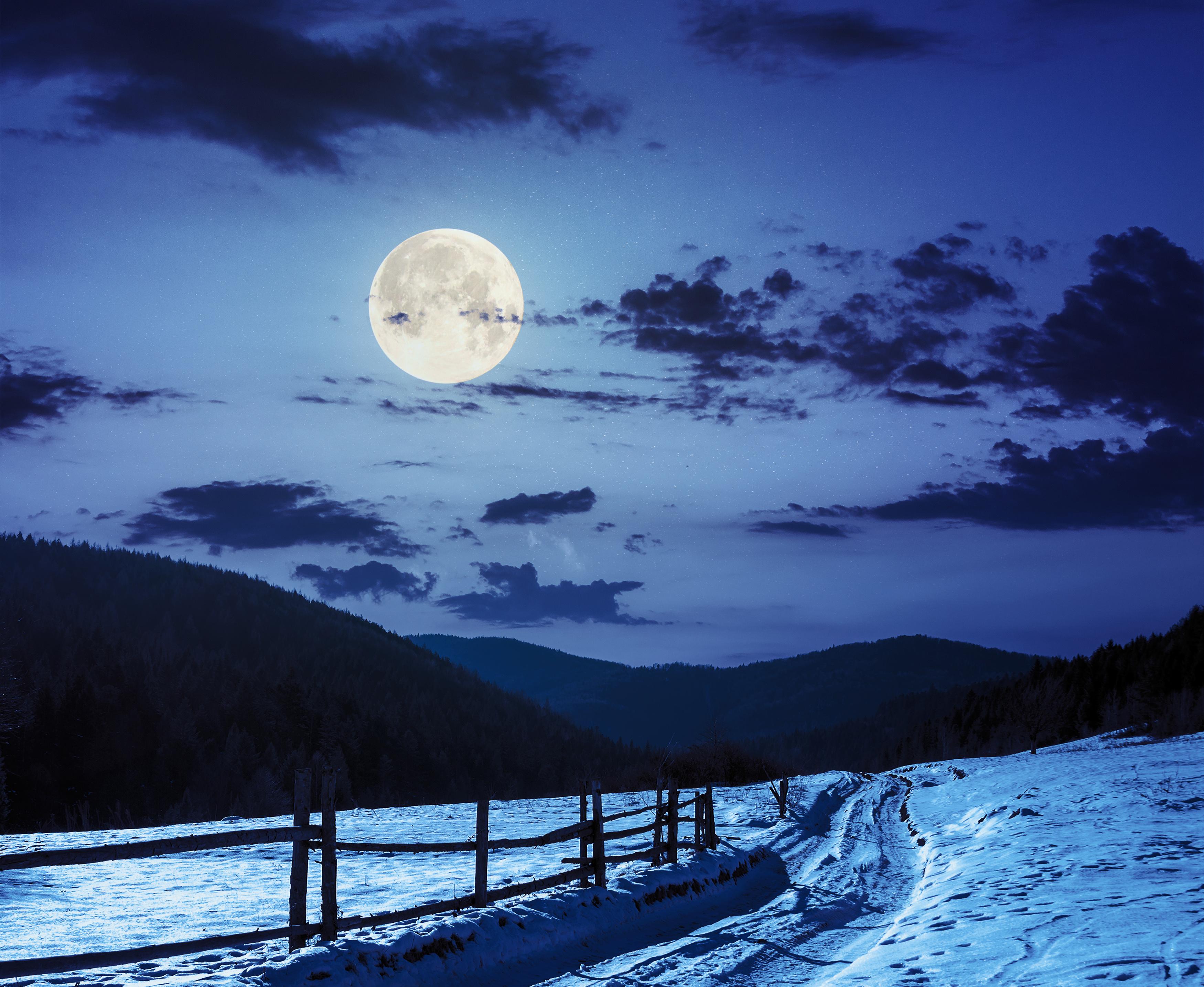 Snow and Moon Wallpapers - Top Free Snow and Moon Backgrounds ...