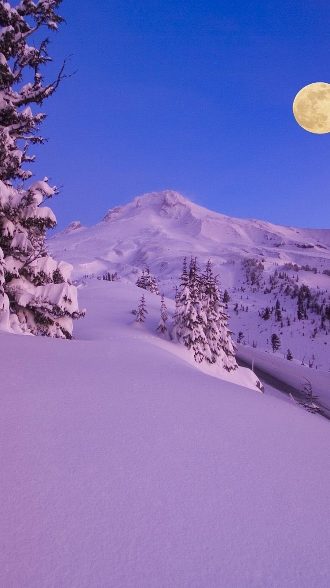 Snow and Moon Wallpapers - Top Free Snow and Moon Backgrounds ...