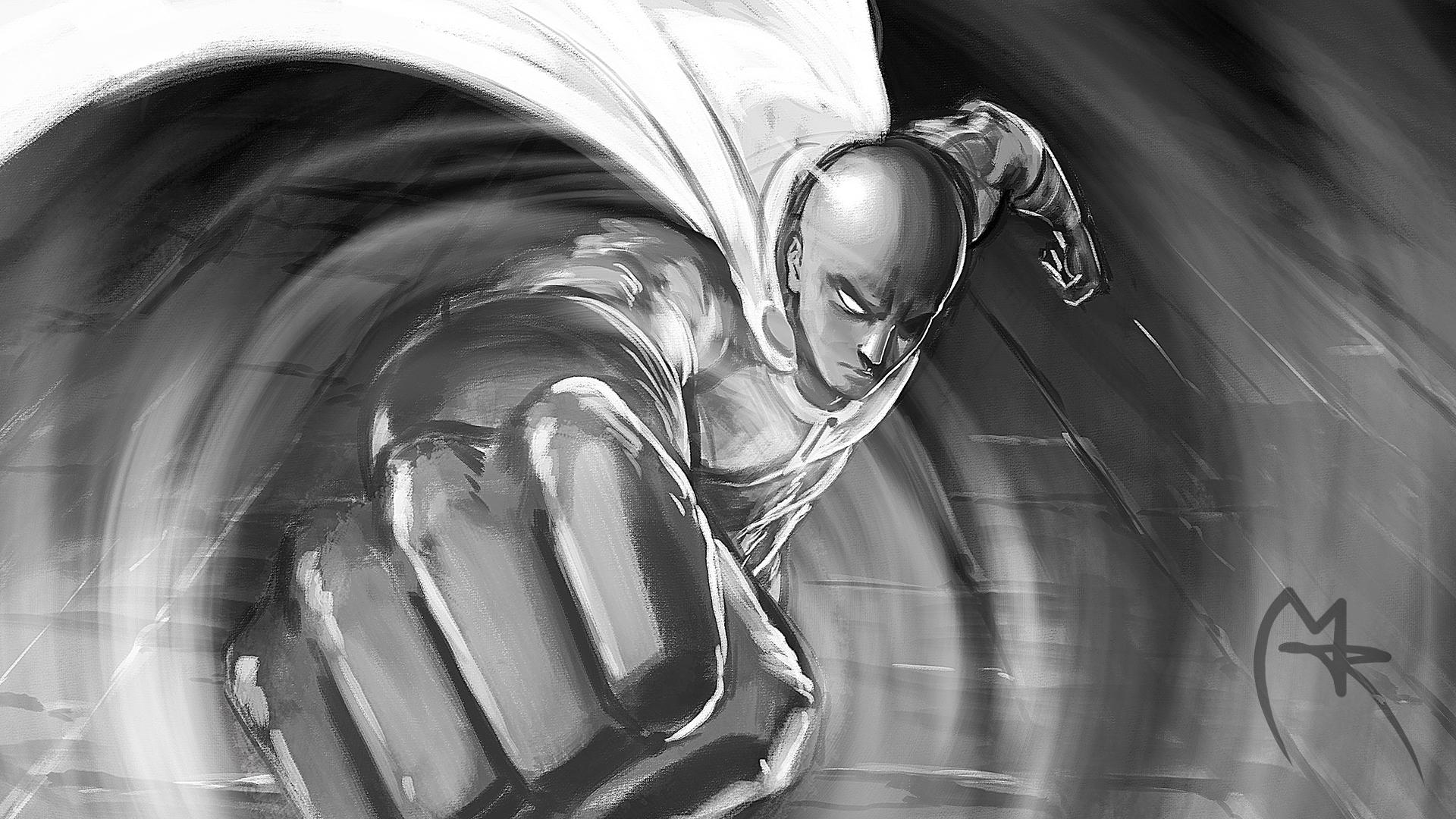Saitama Black and White Wallpapers - Top Free Saitama Black and White ...