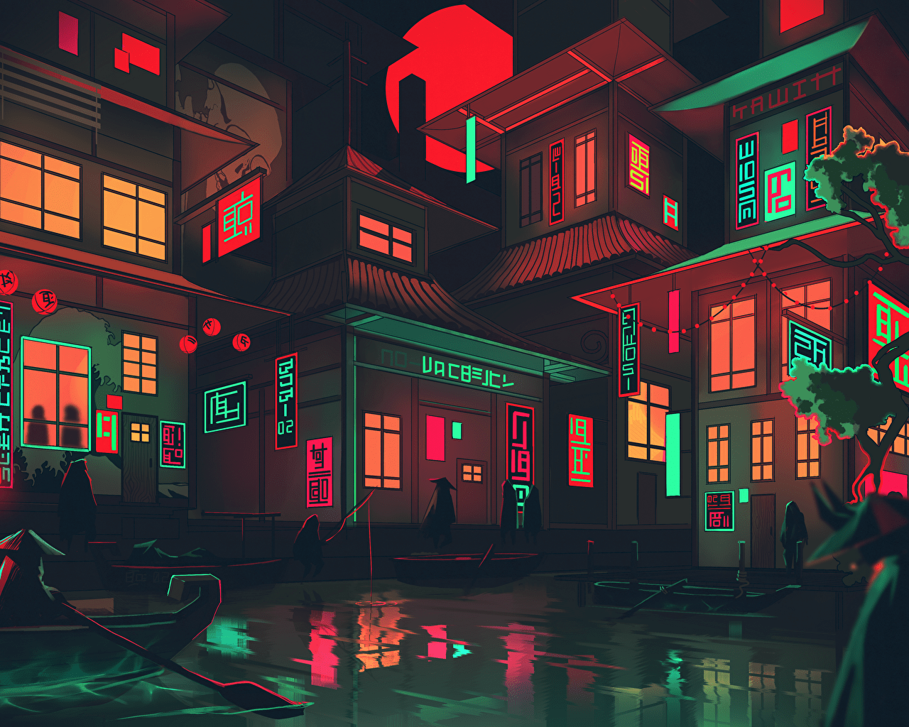 Neon House Wallpapers - Top Free Neon House Backgrounds - WallpaperAccess