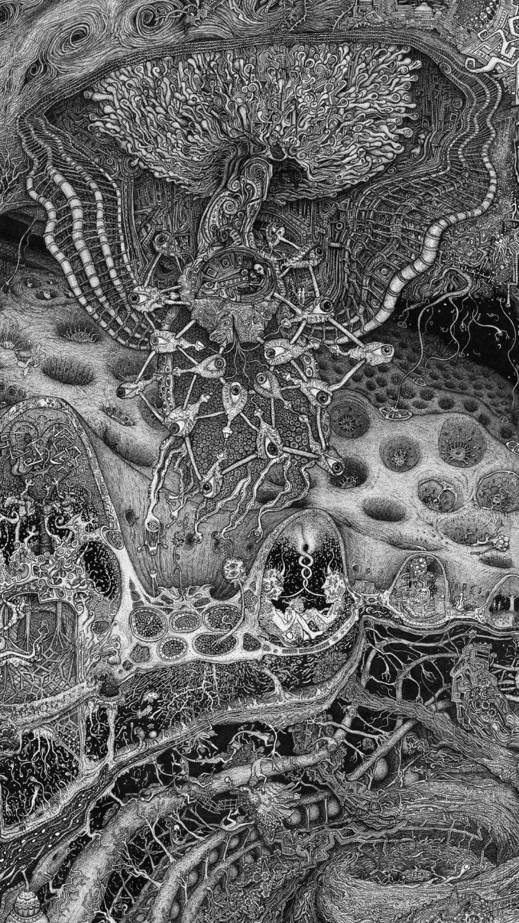 Black and White Psychedelic Wallpapers - Top Free Black and White ...