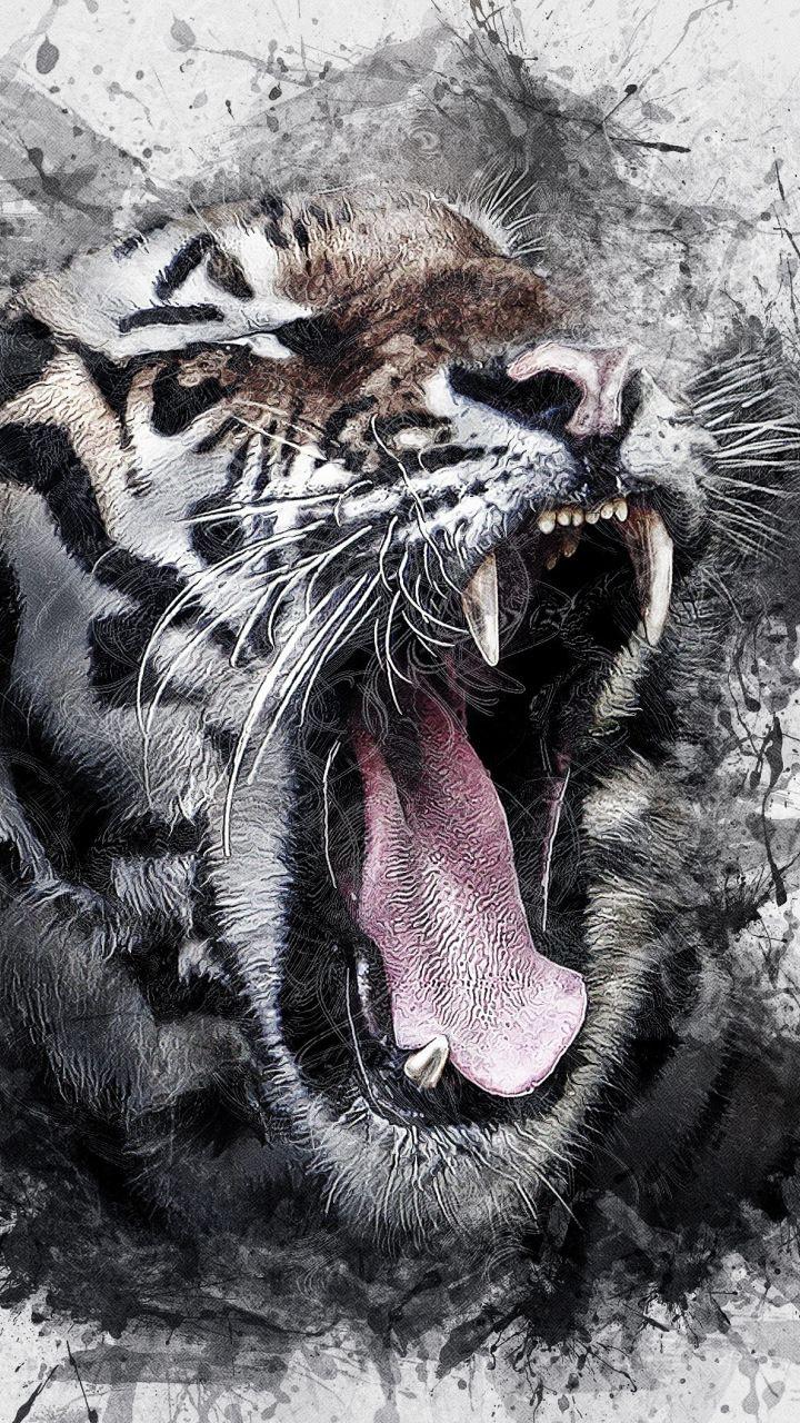 Roaring Tiger Head Wallpapers - Top Free Roaring Tiger Head Backgrounds ...
