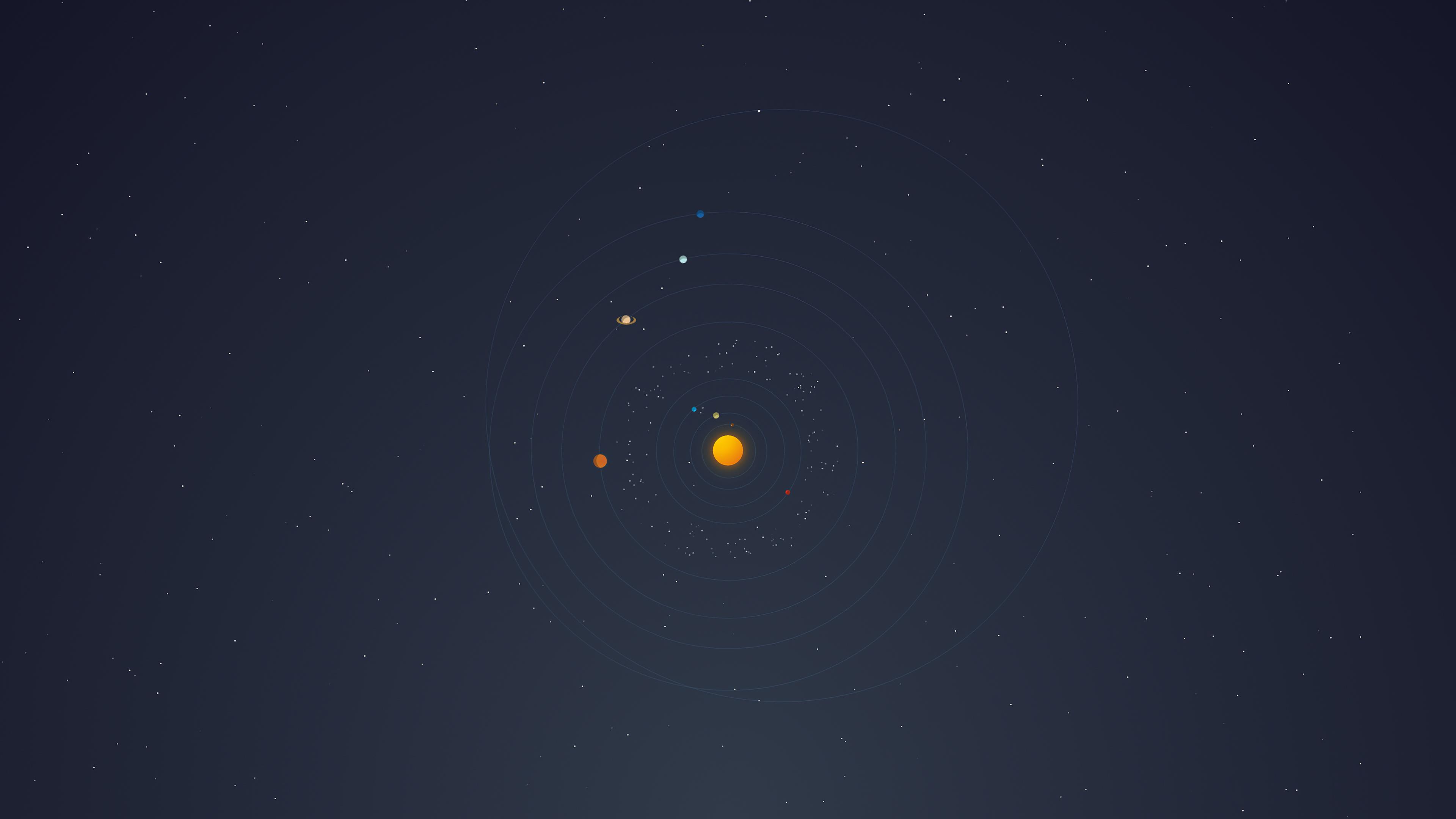 Solar System Minimal Wallpapers - Top Free Solar System Minimal ...