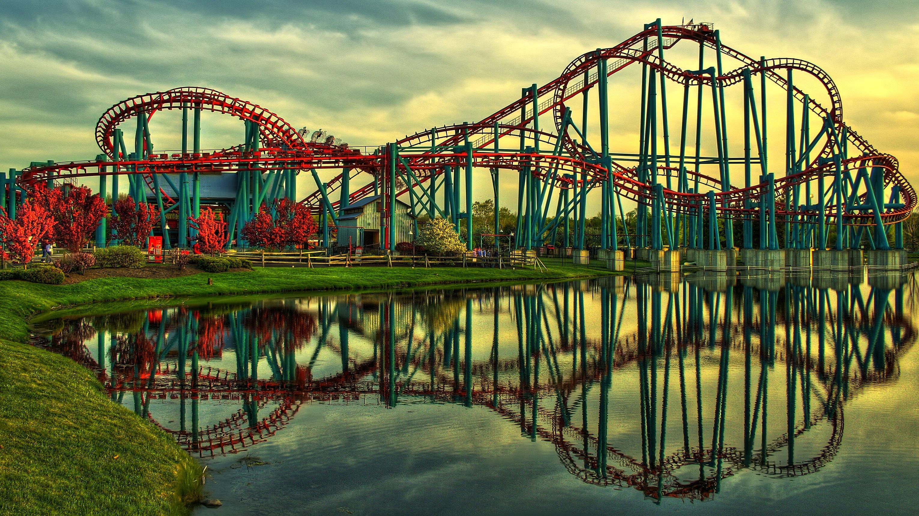 Cool Roller Coaster Wallpapers - Top Free Cool Roller Coaster Backgrounds - WallpaperAccess