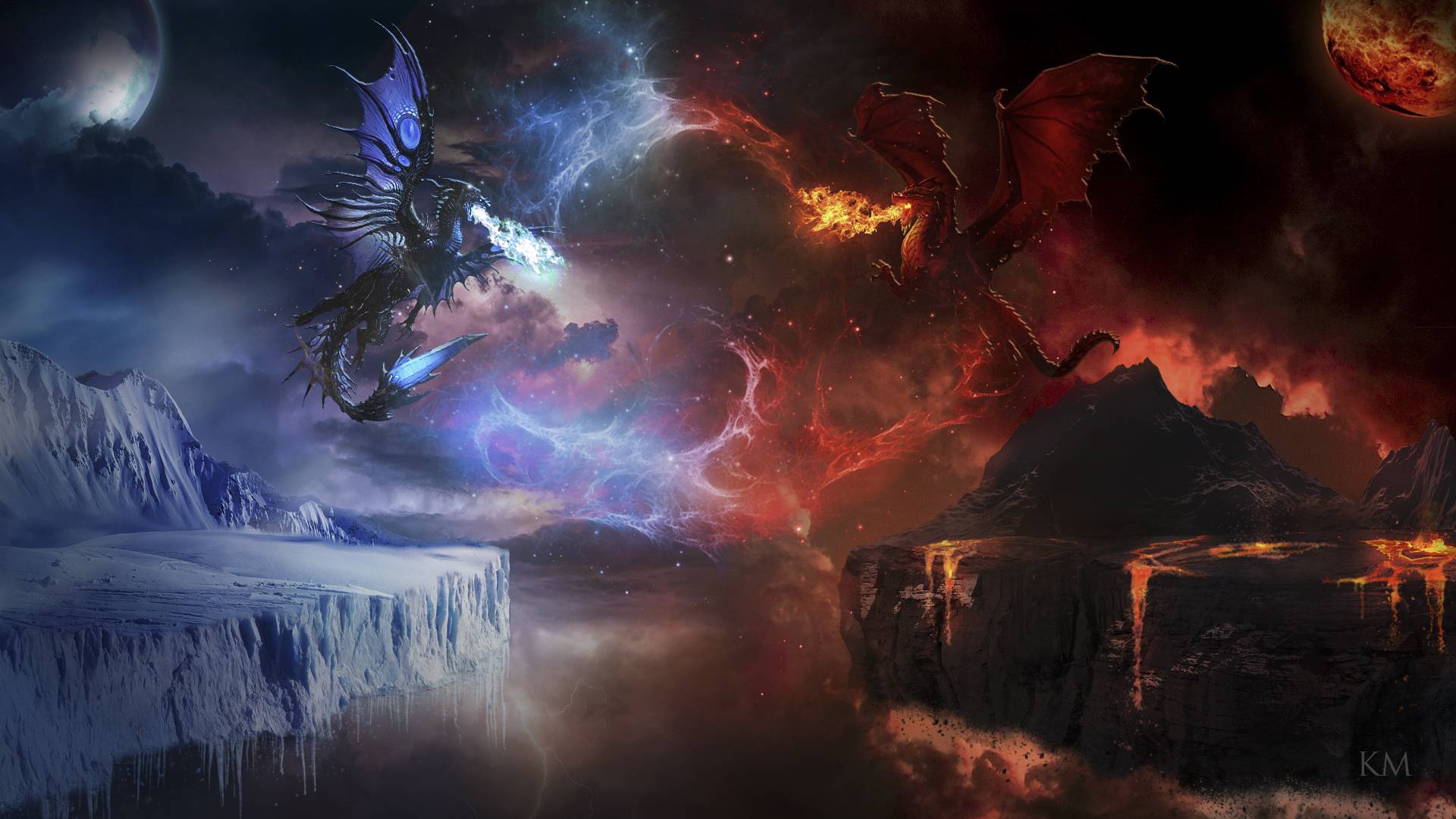 Cool Dragon Battle Wallpapers - Top Free Cool Dragon Battle Backgrounds ...