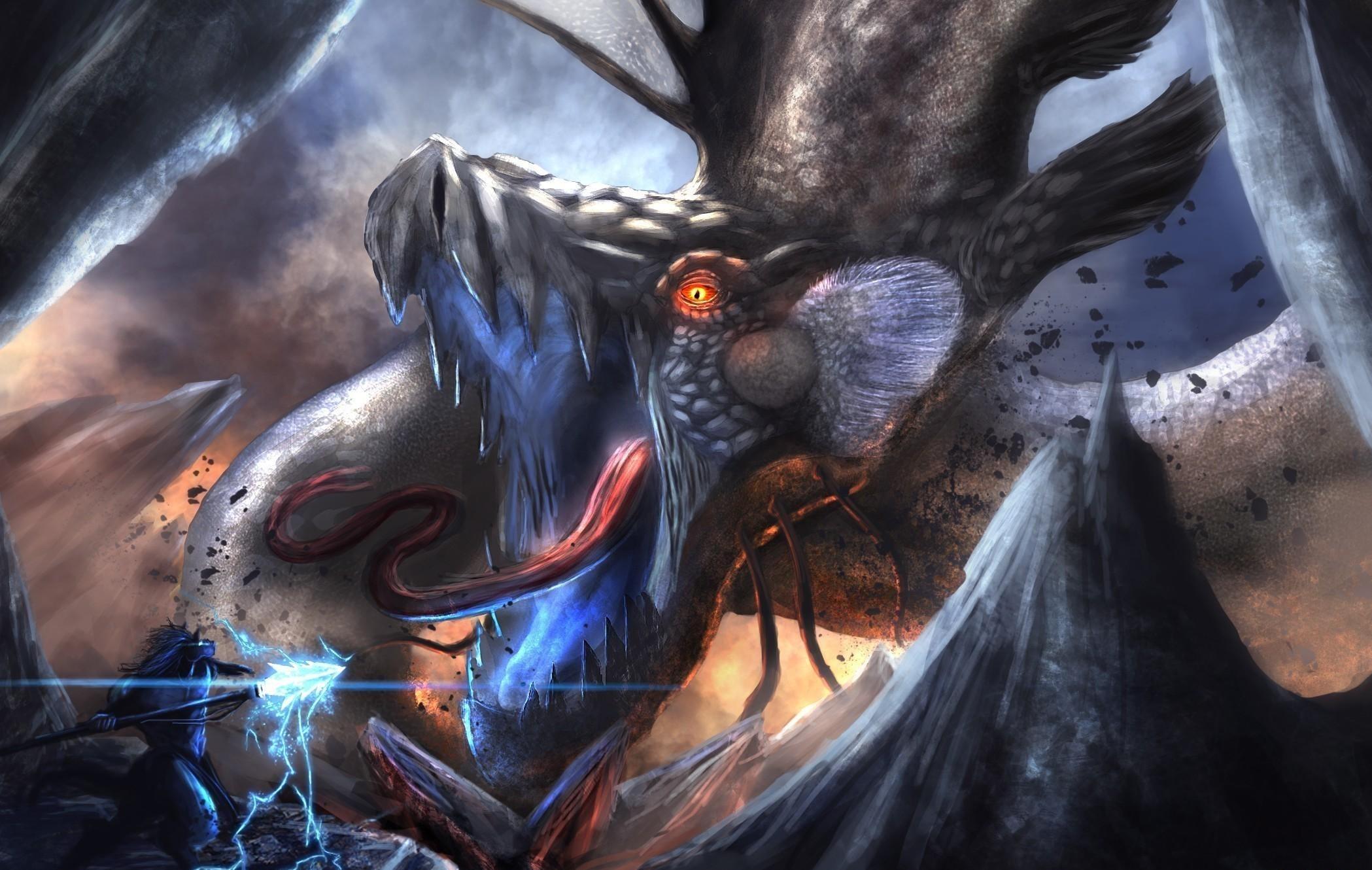 Cool Dragon Battle Wallpapers - Top Free Cool Dragon Battle Backgrounds ...