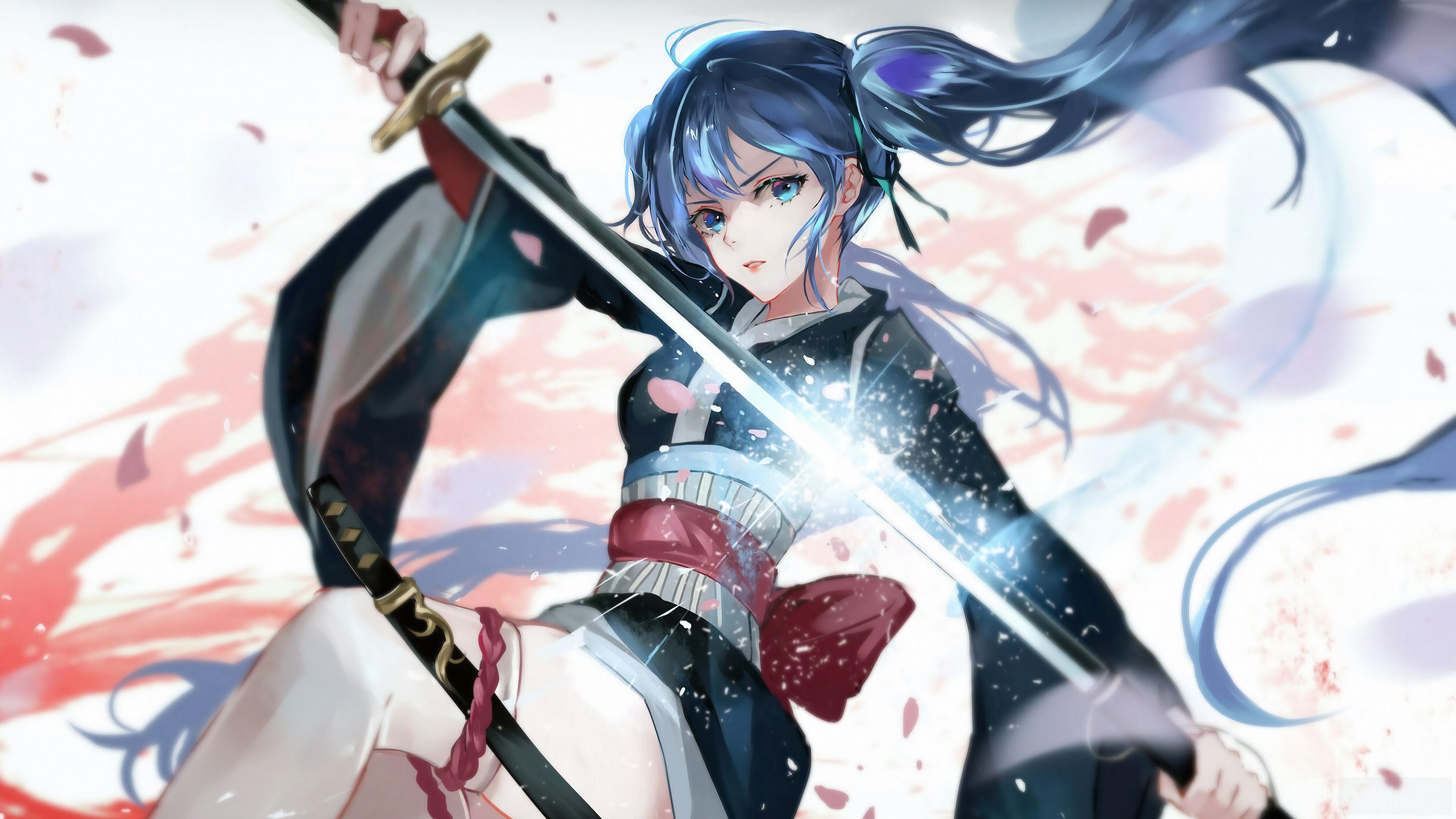 Anime Girl Katana Wallpapers - Top Free Anime Girl Katana Backgrounds ...
