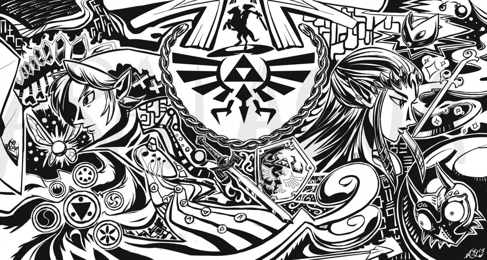 Black and White Zelda Wallpapers - Top Free Black and White Zelda ...