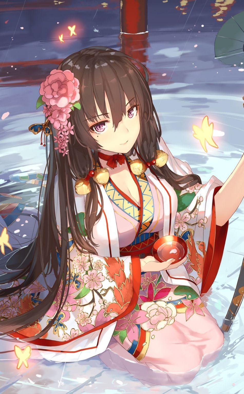 Anime Girl Yukata Wallpapers Top Free Anime Girl Yukata Backgrounds Wallpaperaccess
