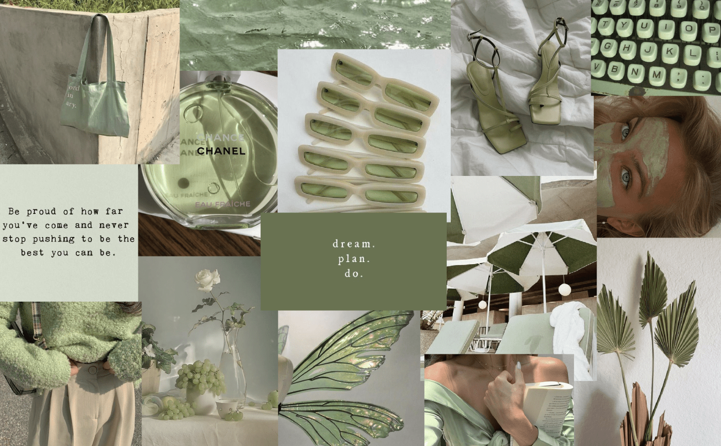 Sage Green Collage Wallpapers - Top Free Sage Green Collage Backgrounds ...