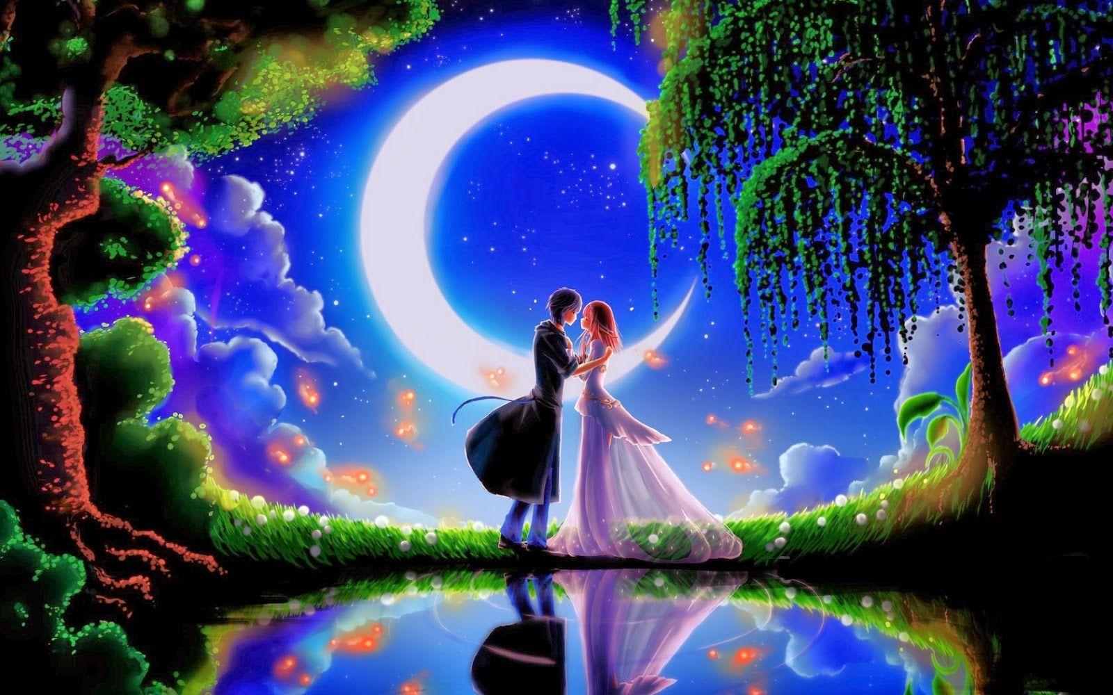 Love Couples Moon Wallpapers - Top Free Love Couples Moon Backgrounds ...