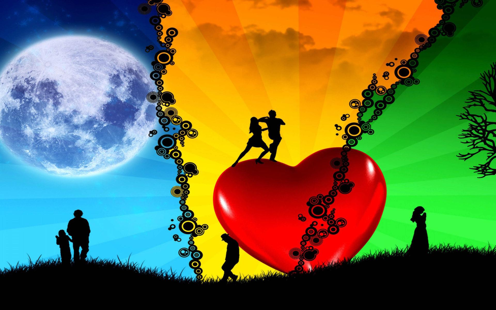 Love Couples Moon Wallpapers - Top Free Love Couples Moon Backgrounds ...
