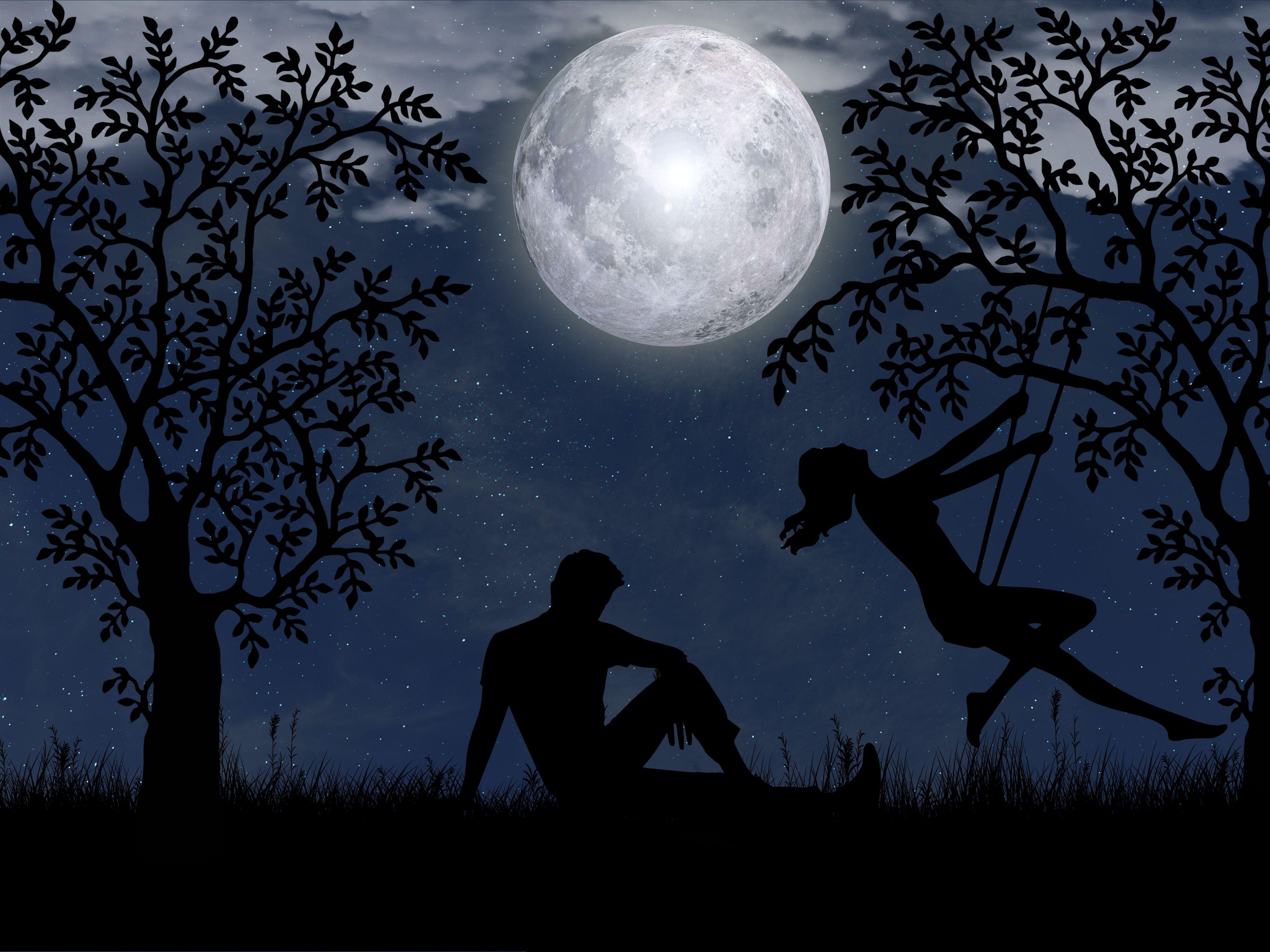 Love Couples Moon Wallpapers - Top Free Love Couples Moon Backgrounds ...