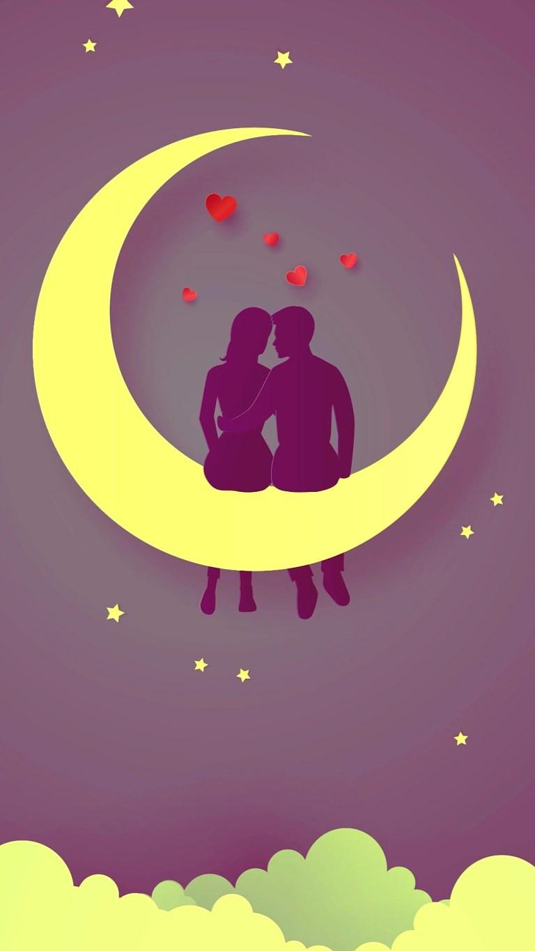 Love Couples Moon Wallpapers - Top Free Love Couples Moon Backgrounds ...