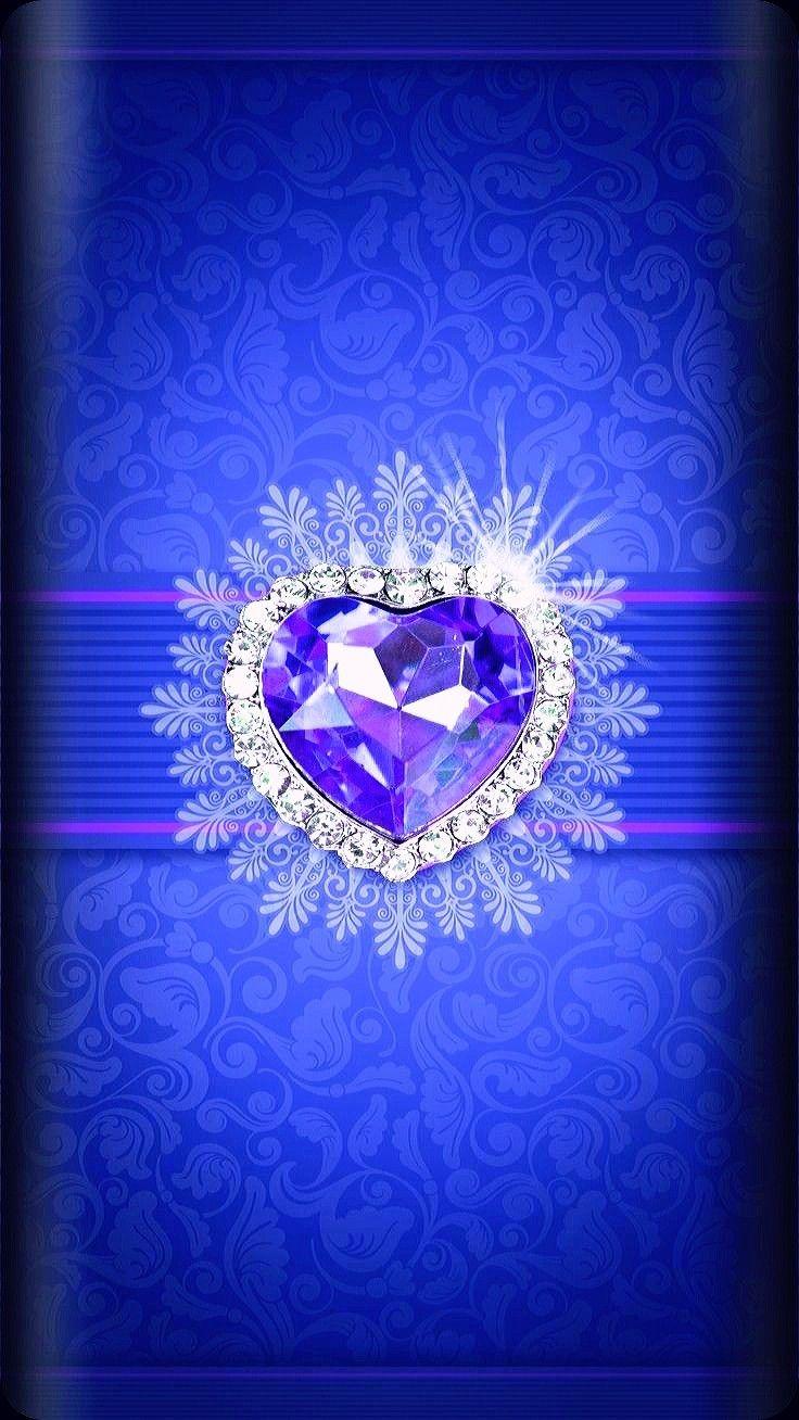 Blue Diamond Heart Wallpapers - Top Free Blue Diamond Heart Backgrounds ...