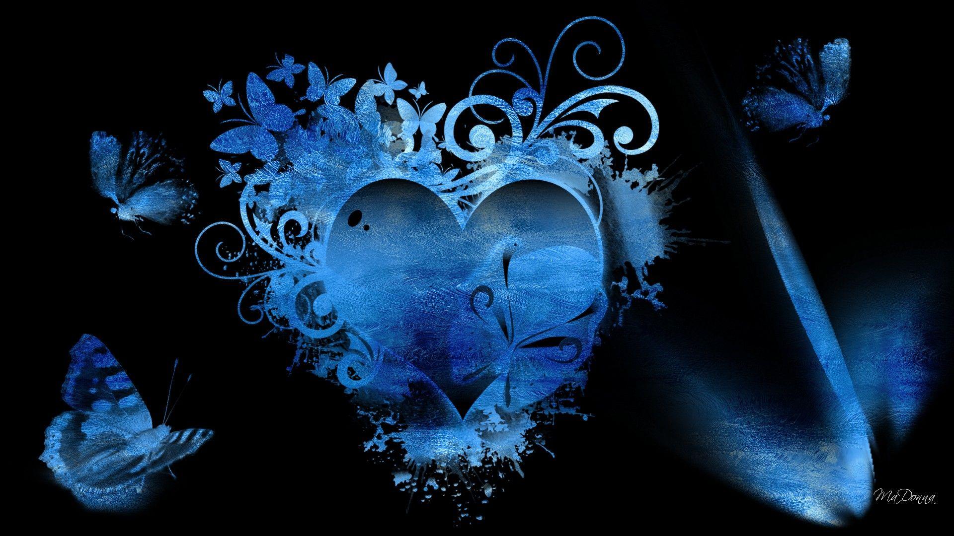 Blue Diamond Heart Wallpapers - Top Free Blue Diamond Heart Backgrounds ...