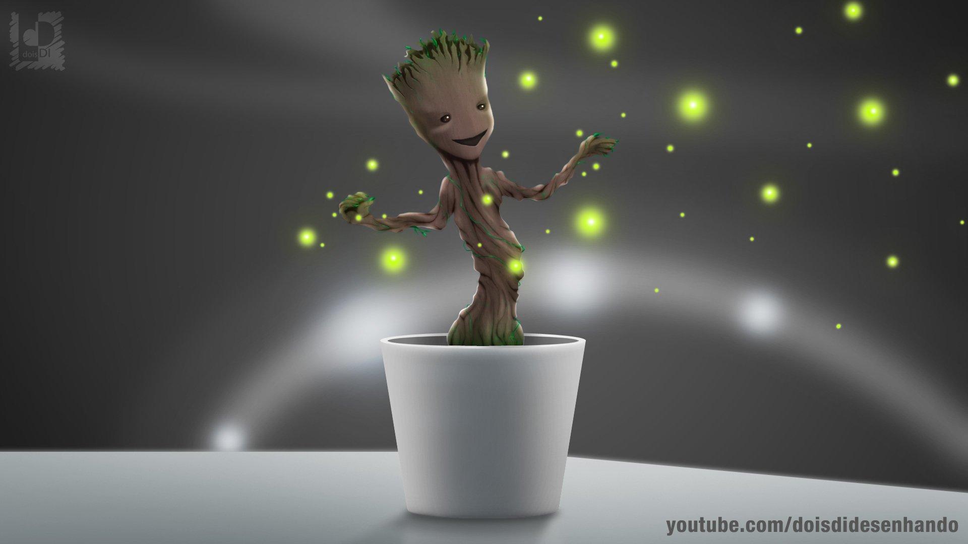 Baby Groot Dancing Wallpapers - Top Free Baby Groot Dancing Backgrounds ...