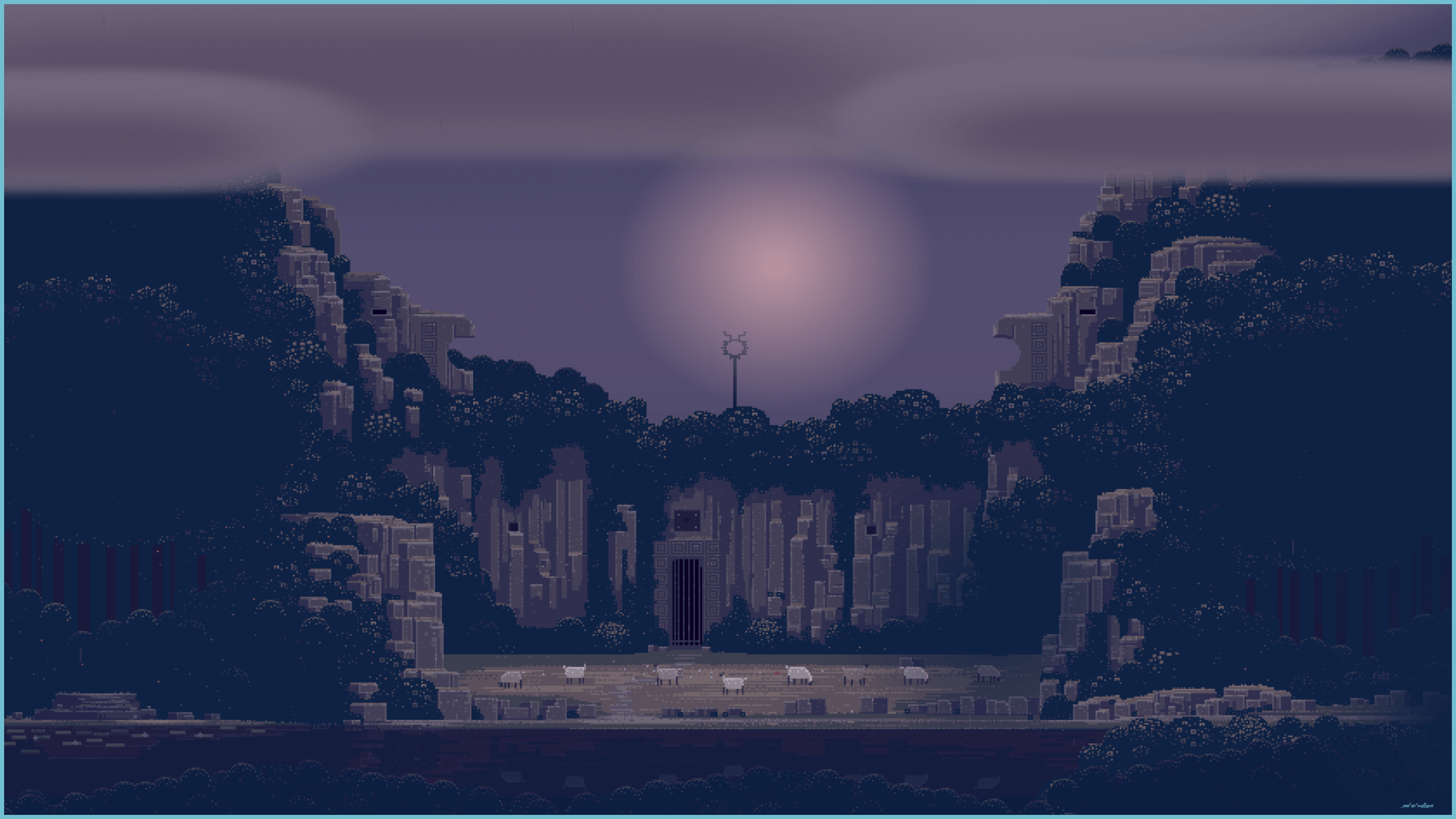 Pixel Art Blue Wallpapers - Top Free Pixel Art Blue Backgrounds ...