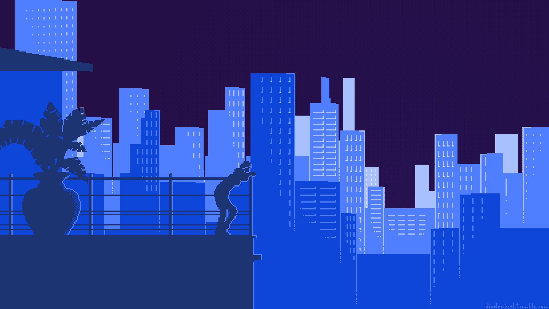Pixel Art Blue Wallpapers - Top Free Pixel Art Blue Backgrounds ...