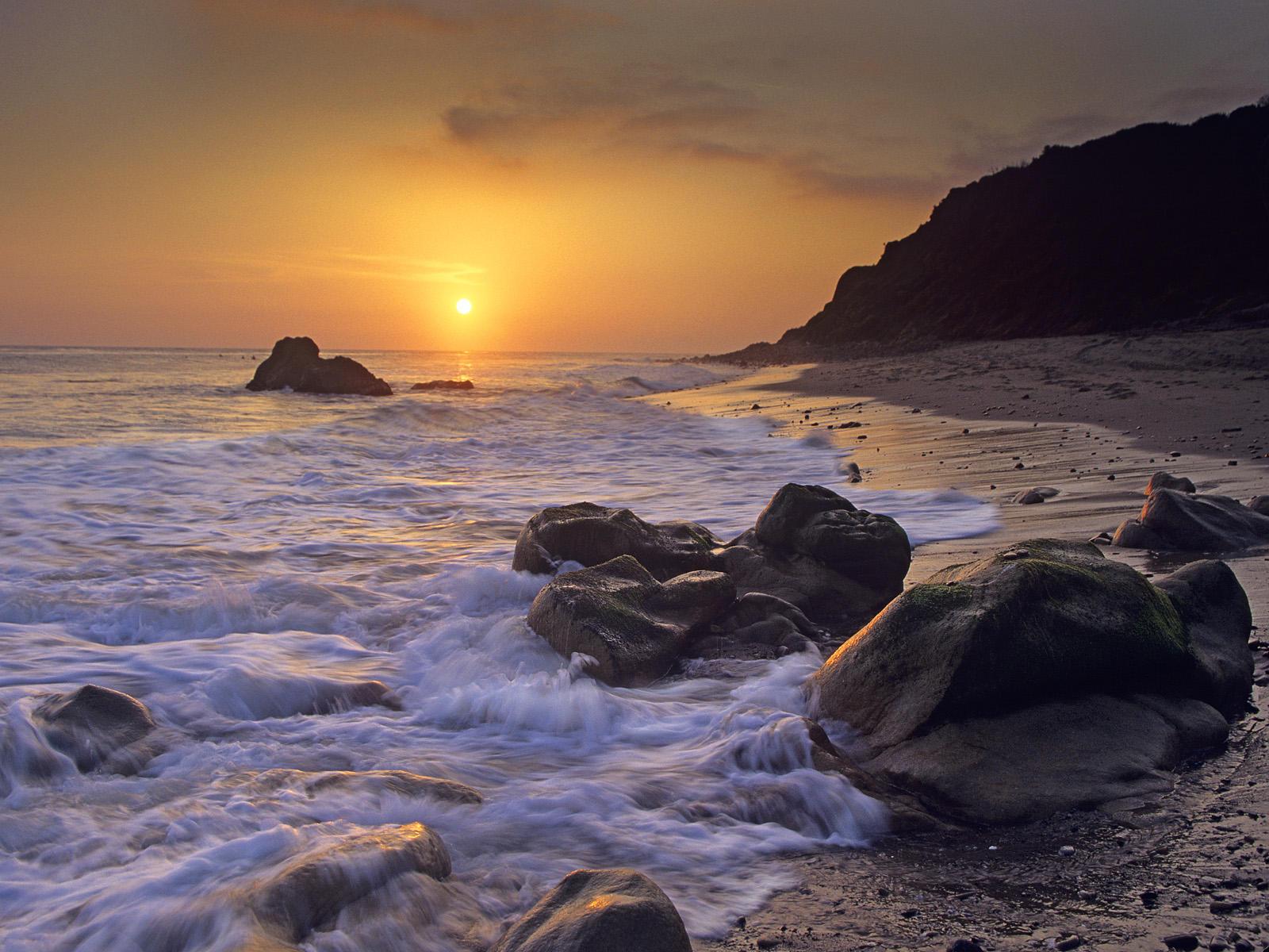 Malibu Beach Sunrise Desktop Wallpapers - Top Free Malibu Beach Sunrise ...