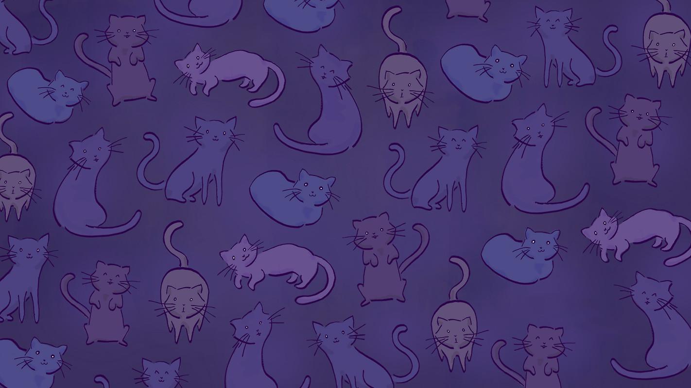 Purple Cat Wallpapers - Top Free Purple Cat Backgrounds - WallpaperAccess