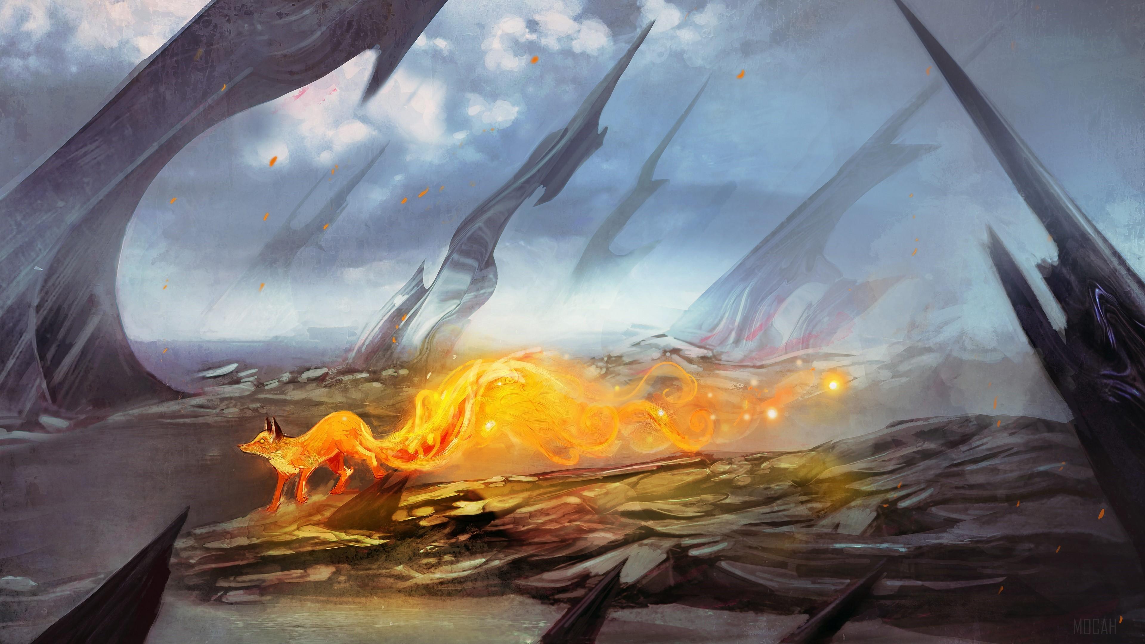 Flaming Fox Wallpapers - Top Free Flaming Fox Backgrounds - WallpaperAccess