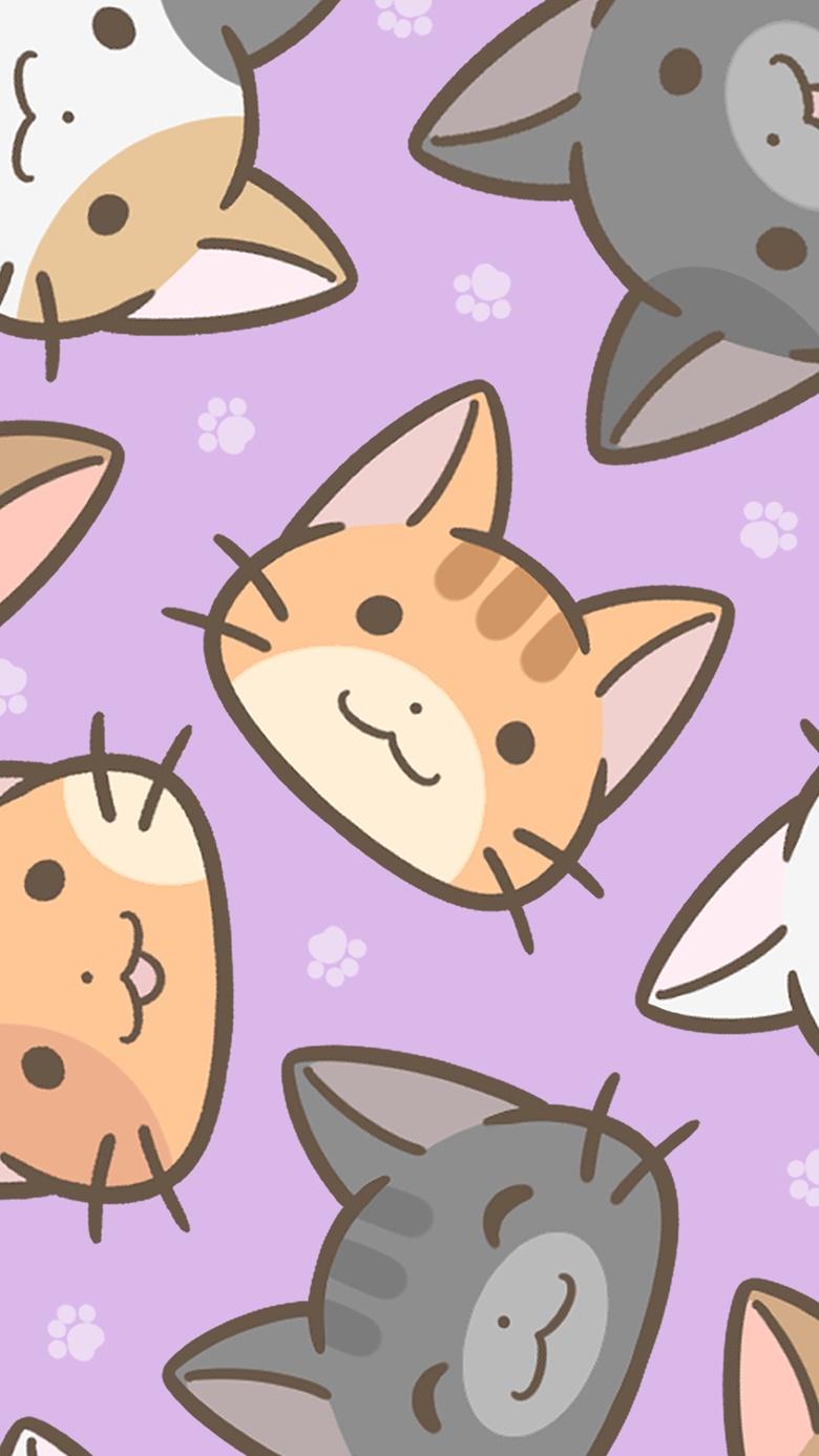 Cartoon Cat Pattern Wallpapers - Top Free Cartoon Cat Pattern ...