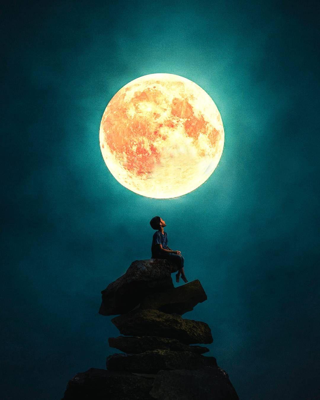 Boy and Moon Wallpapers - Top Free Boy and Moon Backgrounds ...