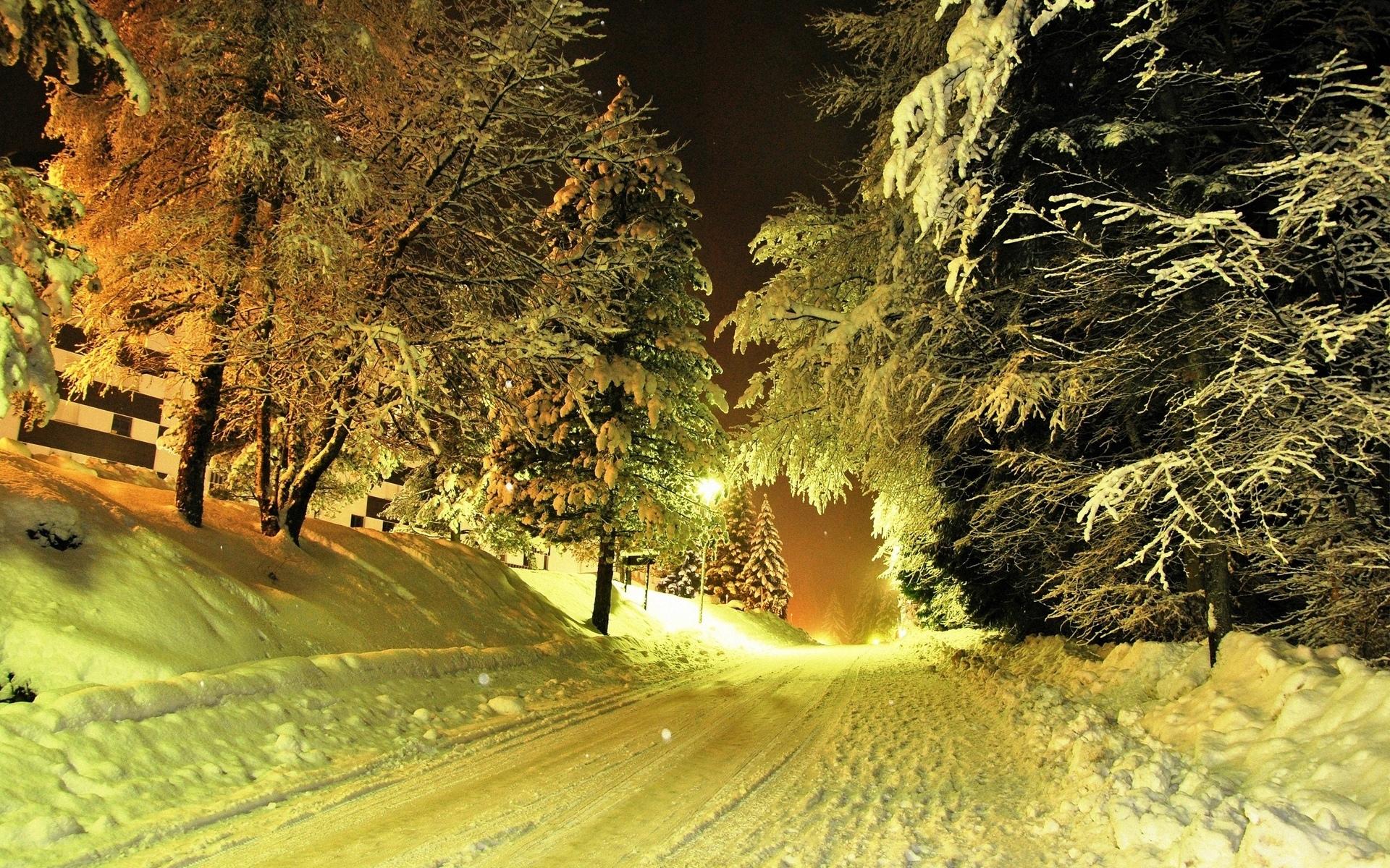 Night Snowfall Wallpapers - Top Free Night Snowfall Backgrounds ...