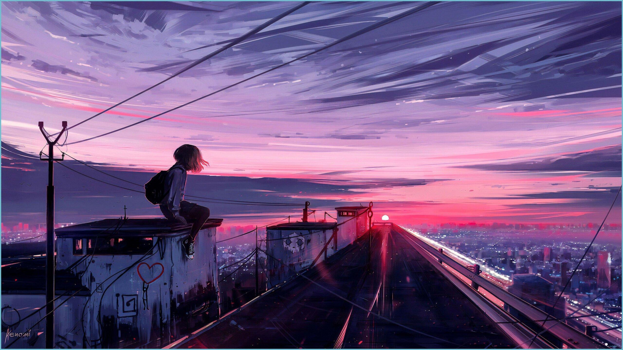 Sunset Anime HD Wallpapers - Top Free Sunset Anime HD Backgrounds ...
