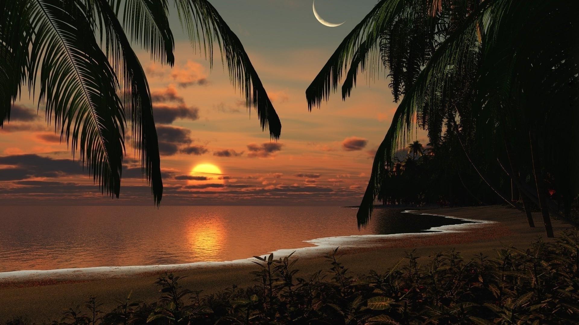 Tropical Island Sunset Wallpapers - Top Free Tropical Island Sunset ...