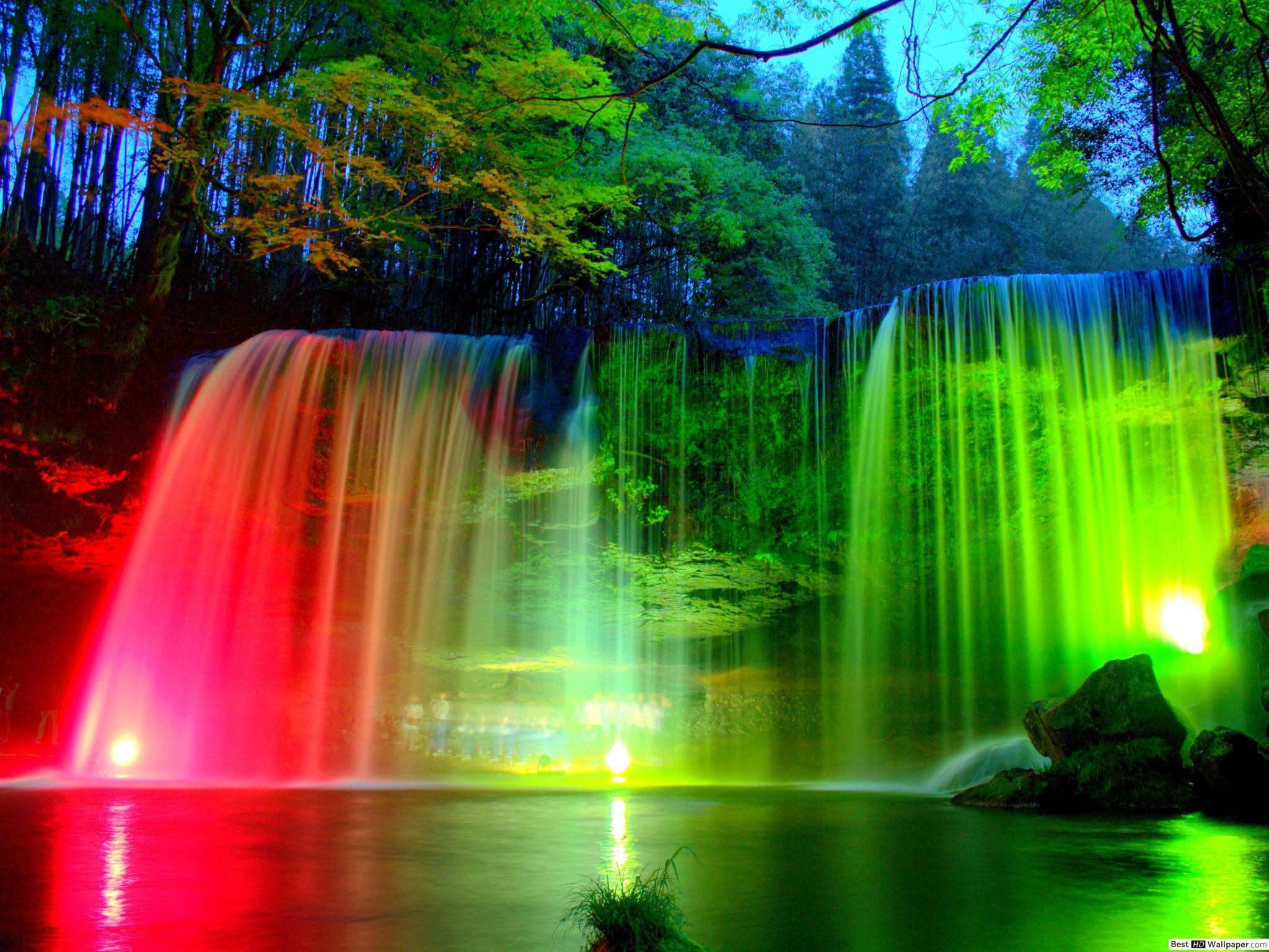 Night Waterfall Wallpapers - Top Free Night Waterfall Backgrounds ...