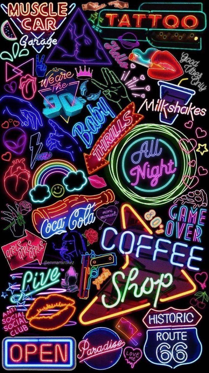 90s Neon Wallpapers - Top Free 90s Neon Backgrounds - WallpaperAccess