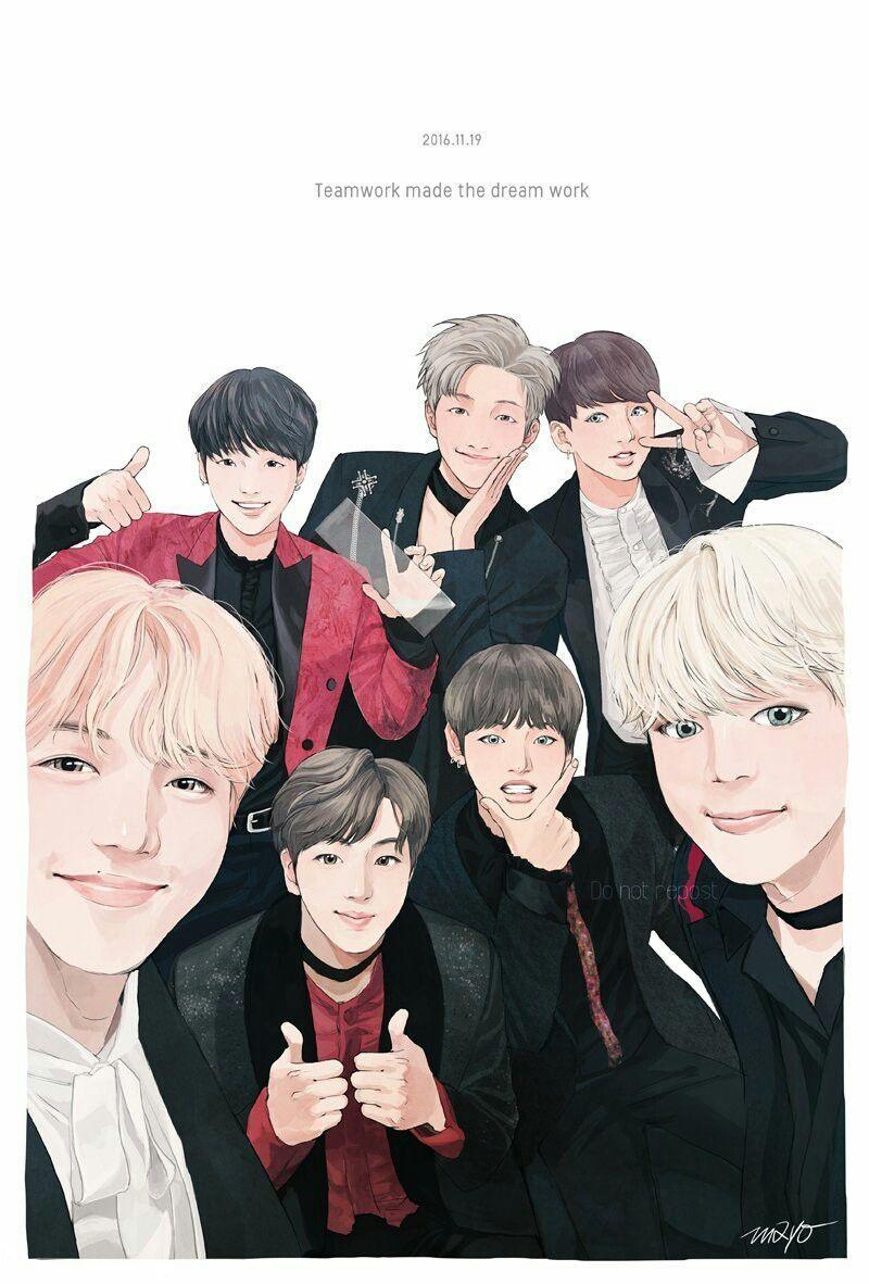 BTS Members Cartoon Wallpapers - Top Free BTS Members Cartoon ...