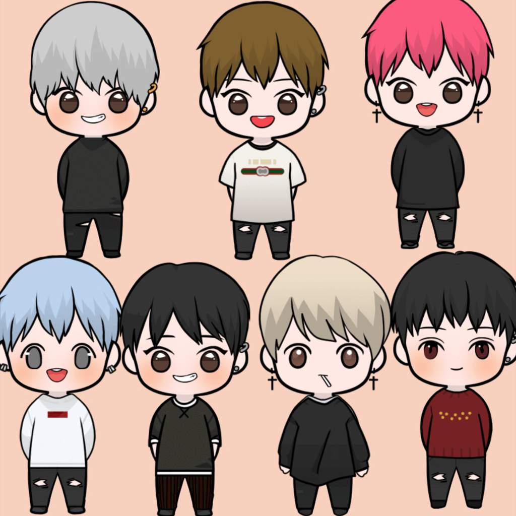 BTS Members Cartoon Wallpapers - Top Free BTS Members Cartoon ...